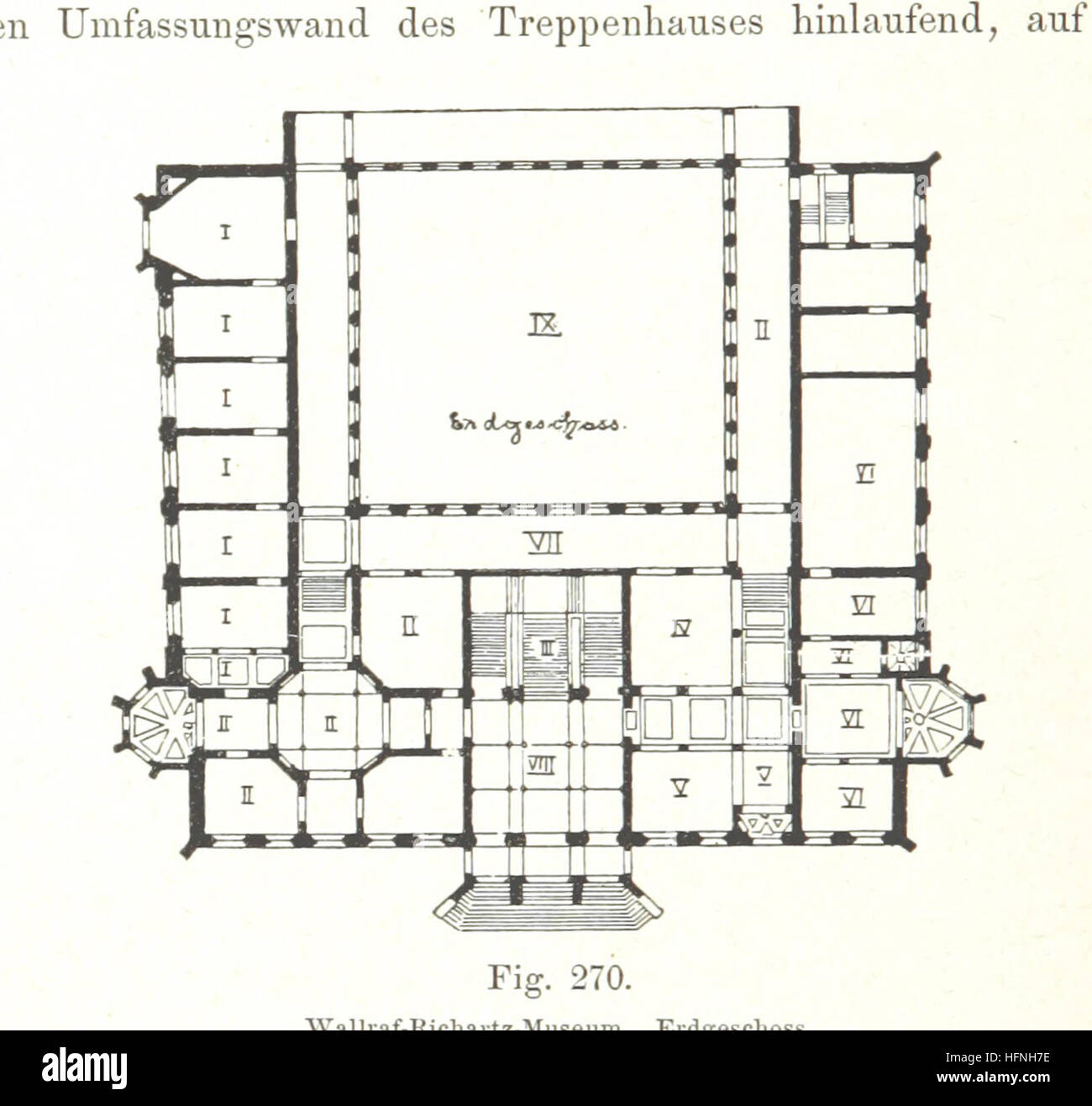 This image from 'Köln und seine Bauten' presents architectural features ...