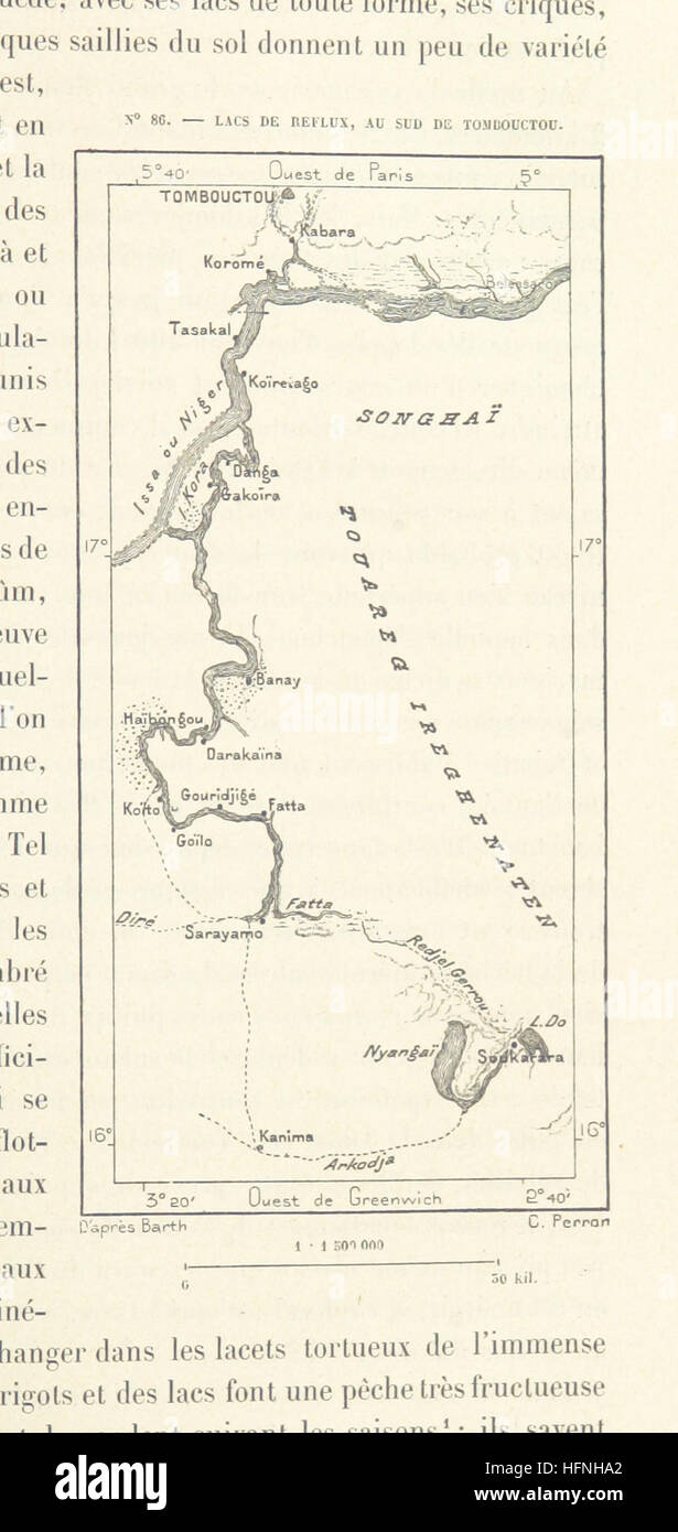 Geographical map showing key locations and features from 'Nouvelle ...
