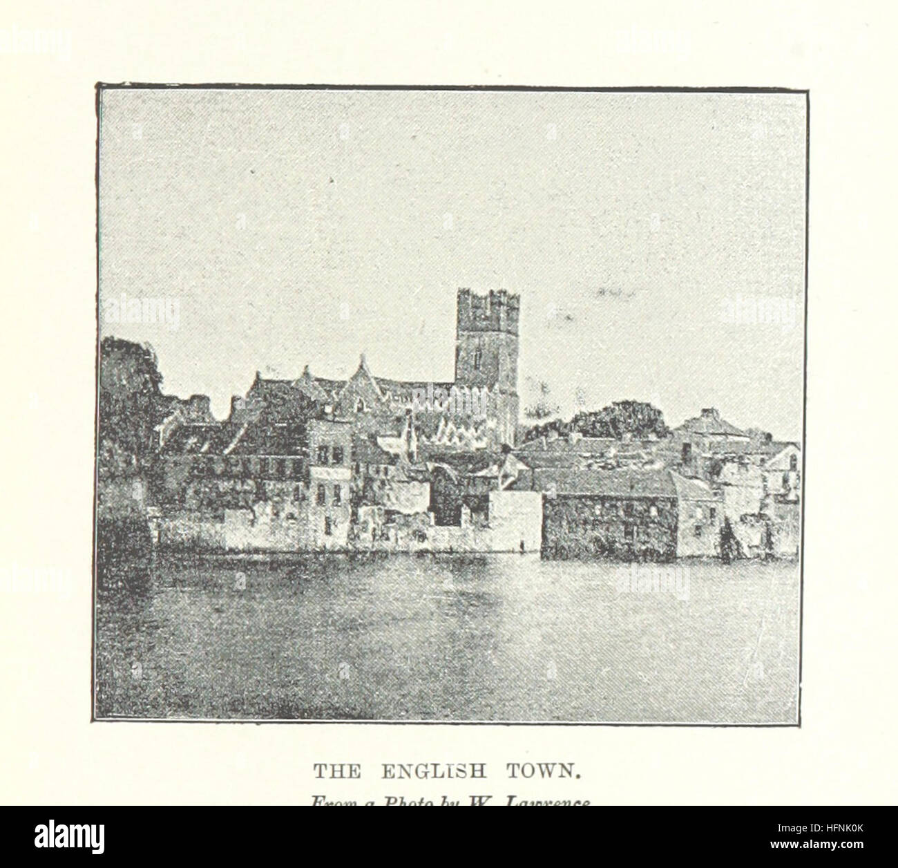 The image depicts the city of Limerick and its historical sieges, with ...