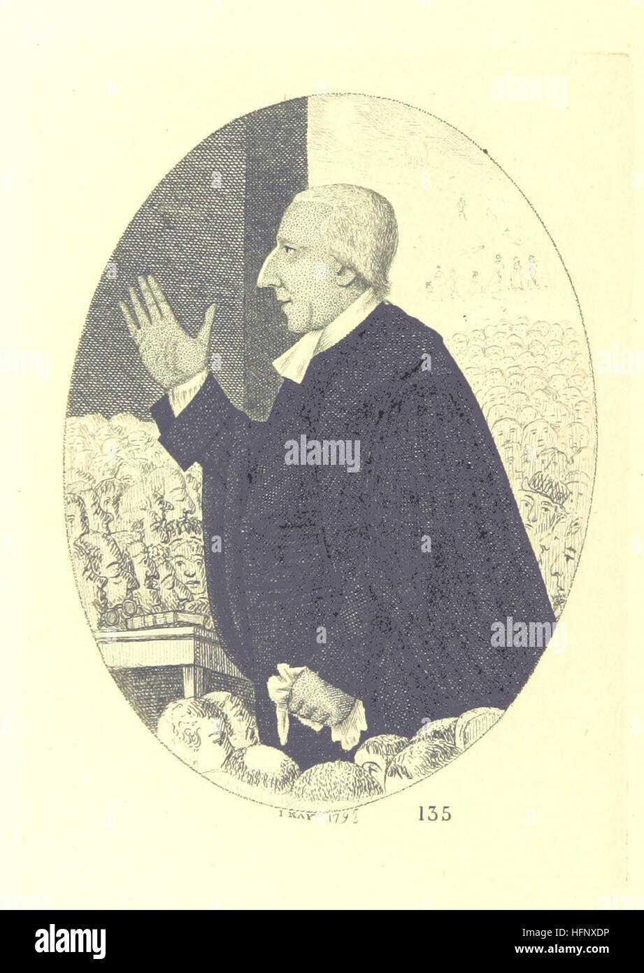 A series of portraits and caricature etchings by J. Kay, featuring ...