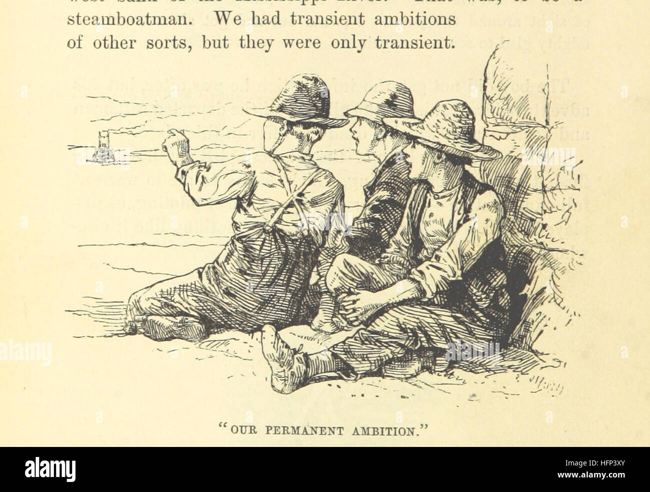 An image from 'Life on the Mississippi' by Mark Twain, showing scenes ...