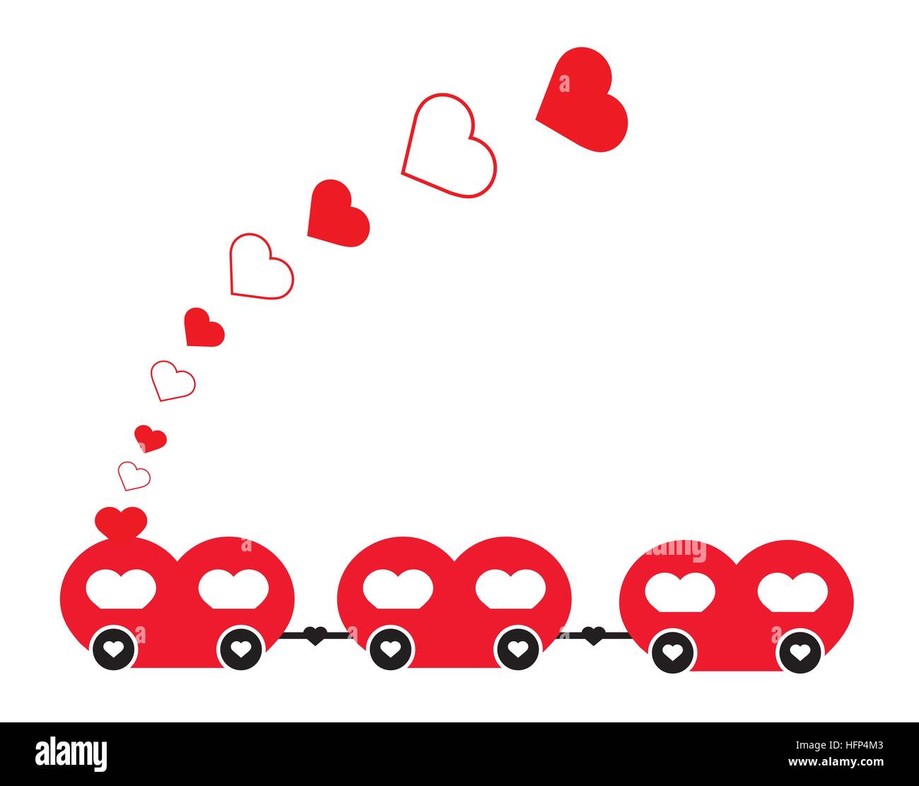 Love Train Card Cartoon High Resolution Stock Photography and Images ...