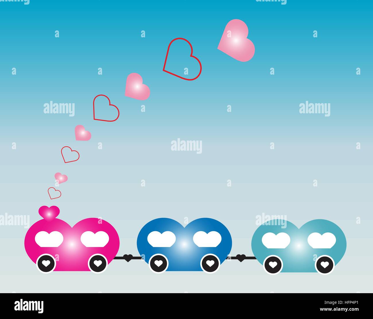 Locomotive train heart Stock Vector Images - Alamy