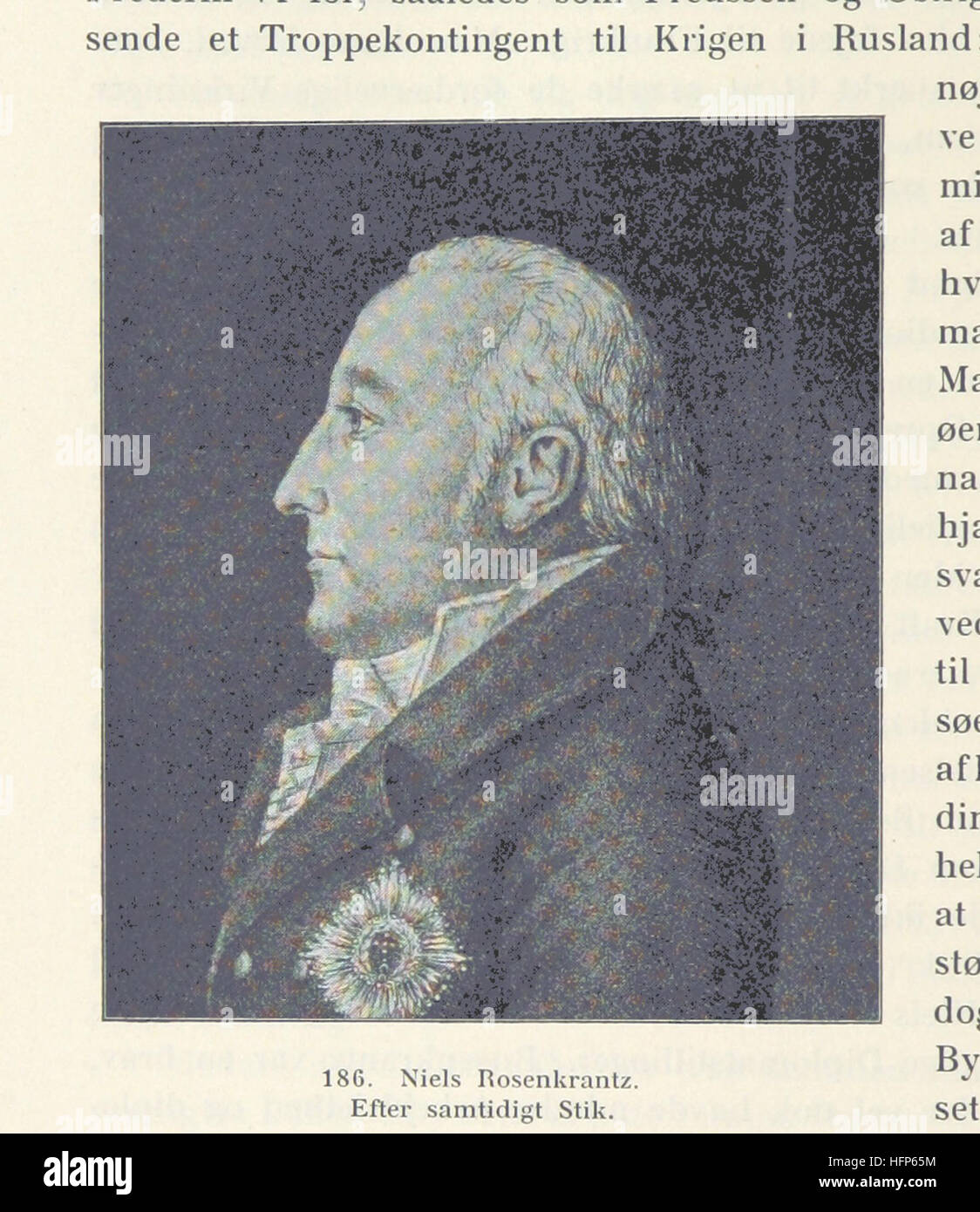 An illustration from 'Danmarks Riges Historie', depicting historical Danish events. The image ...