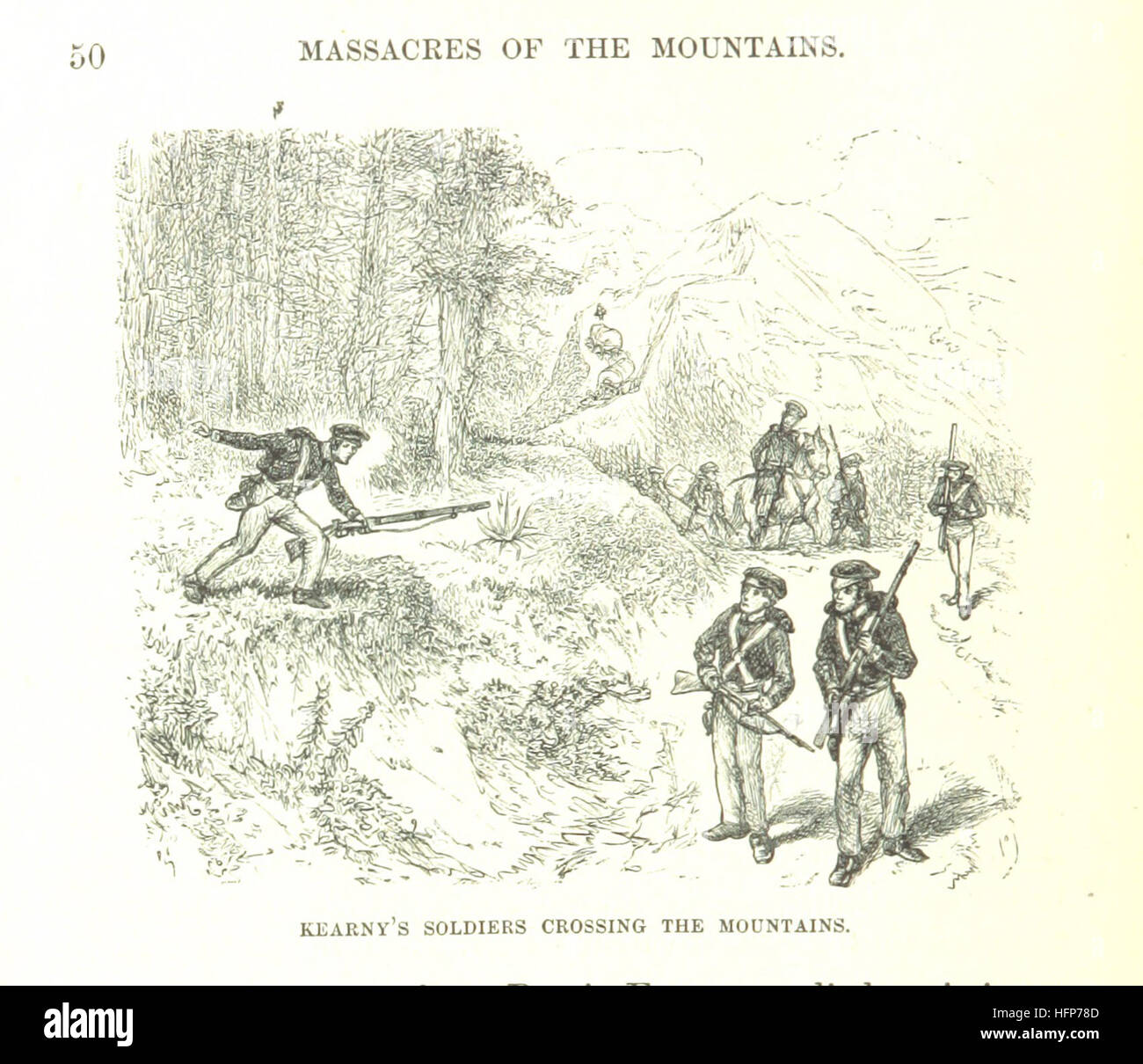 Illustration from a historical account of the Indian wars in the ...