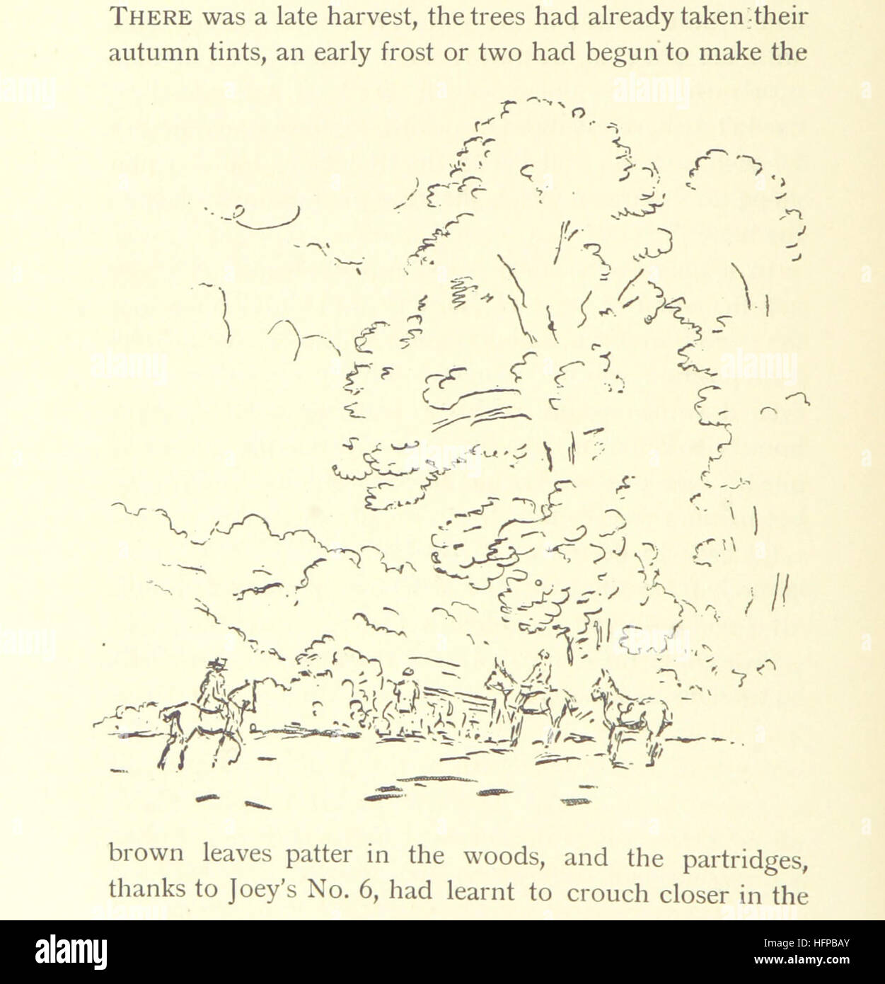 An illustration from 'Mr. Spinks and his Hounds', a hunting story that ...