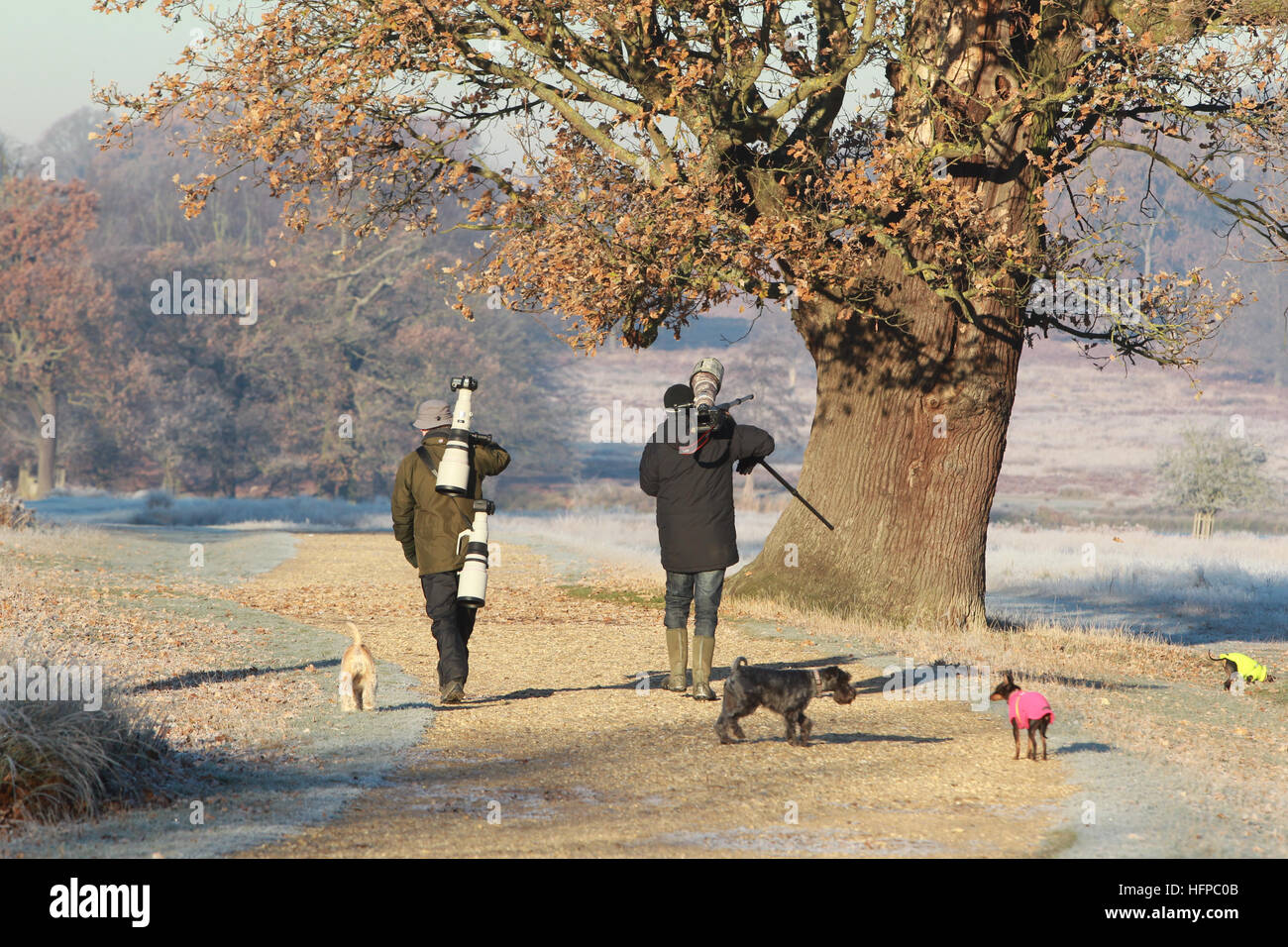 Photographers gather in their masses on the field in Richmond Park to ...