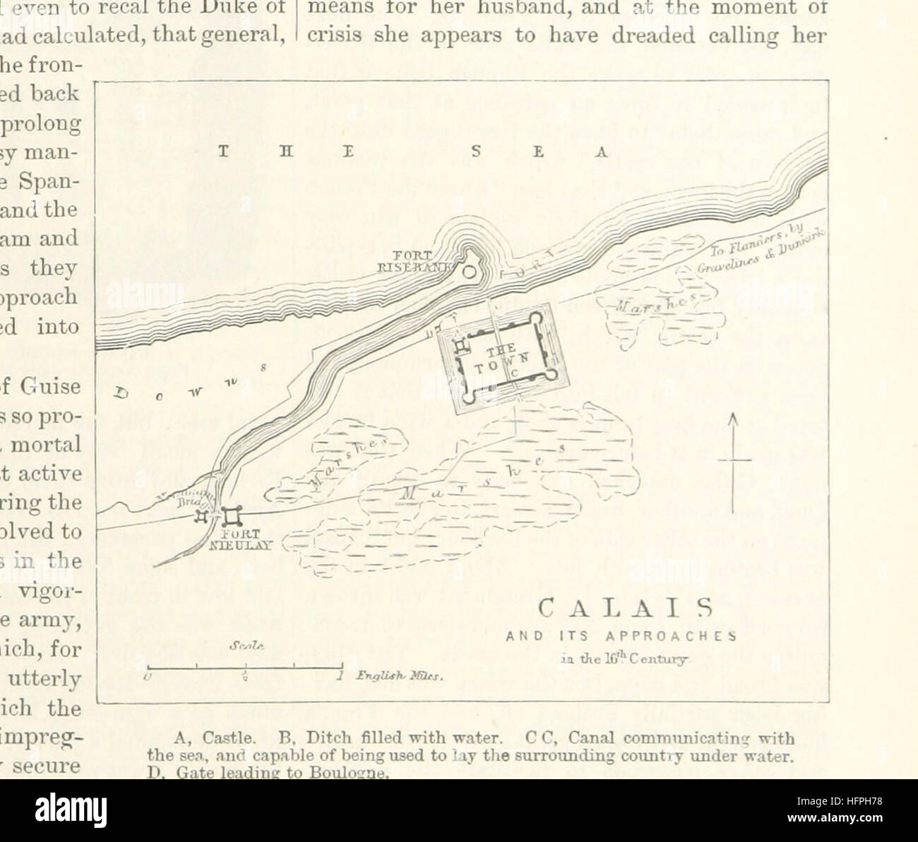 Calais vintage town city map hi-res stock photography and images - Alamy