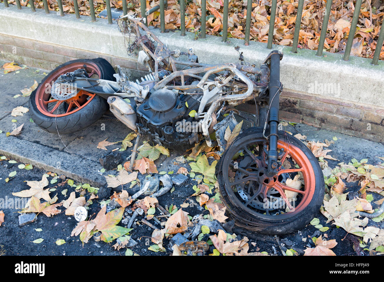 Burnt motorcycle hi-res stock photography and images - Alamy