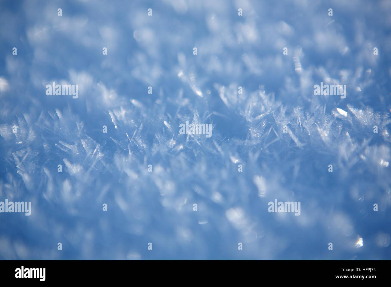 The natural texture of the snow, covered with crystals of frost Stock ...