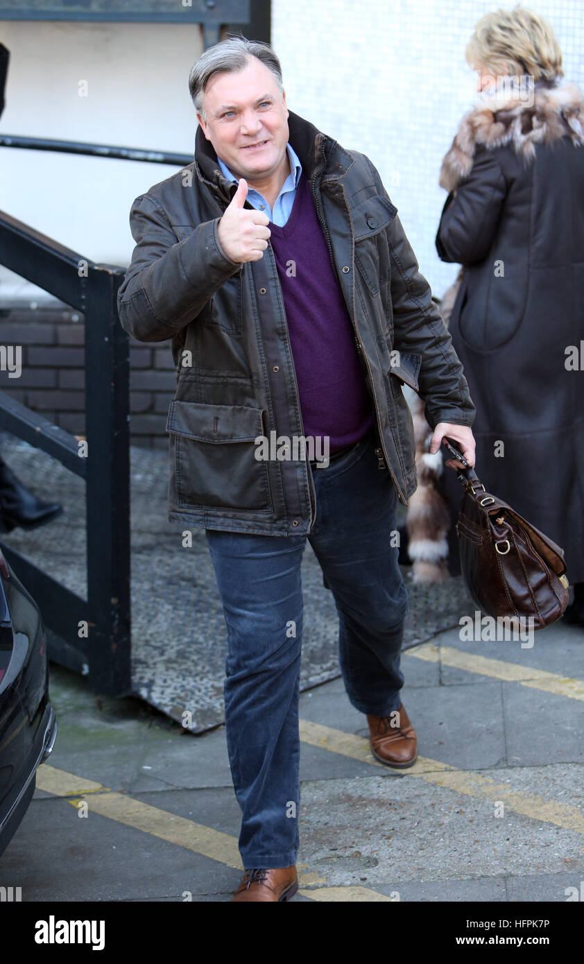 Ed Balls and Len Goodman outside ITV Studios Featuring: Ed Balls, Len ...