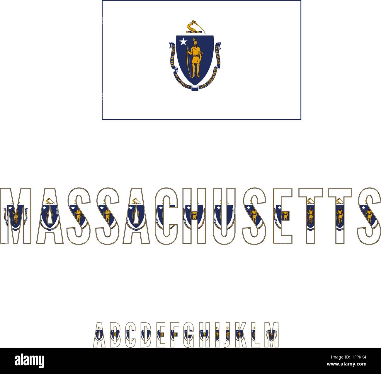 USA state font Stock Vector Image & Art - Alamy