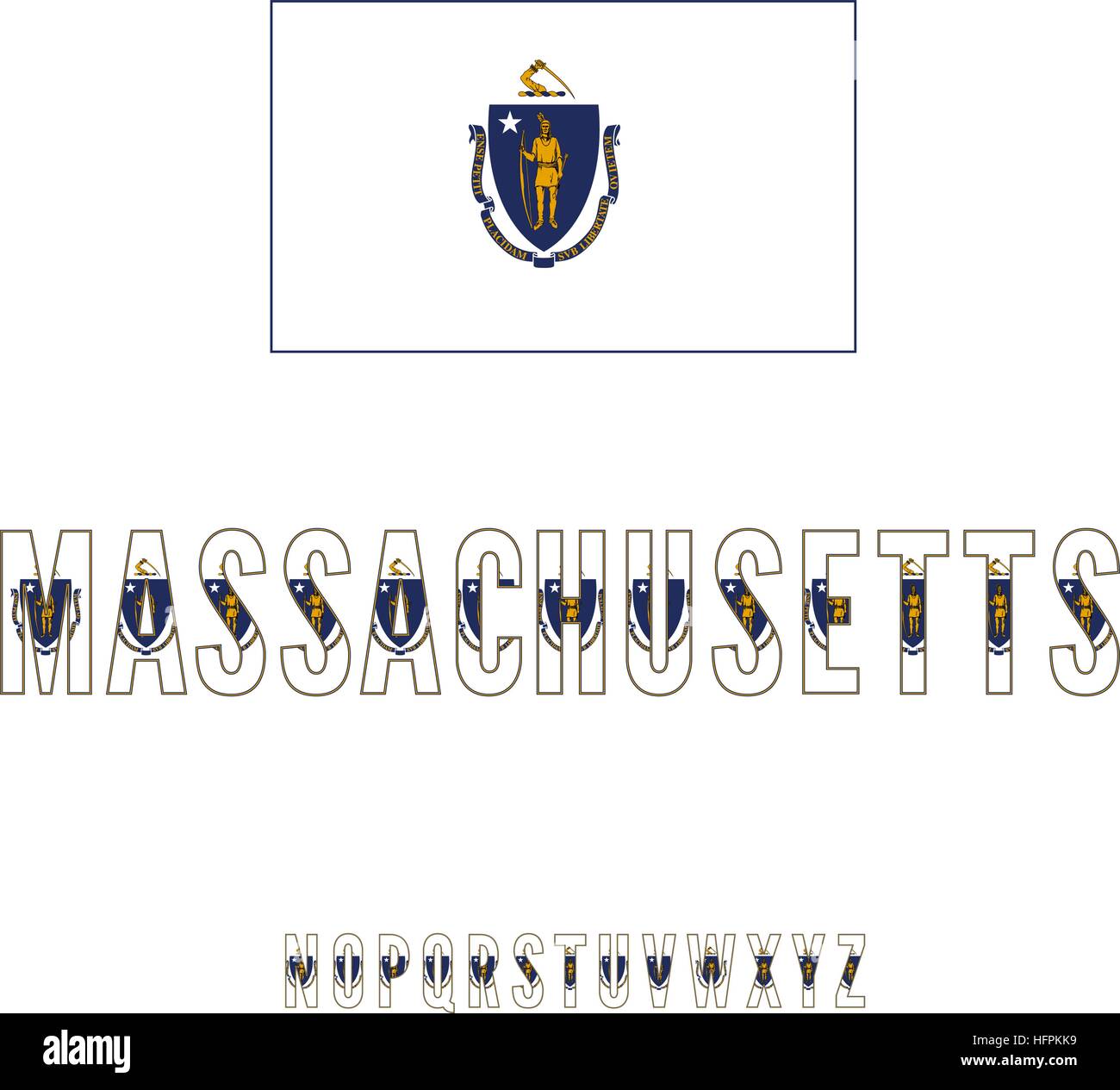 USA state font Stock Vector Image & Art - Alamy