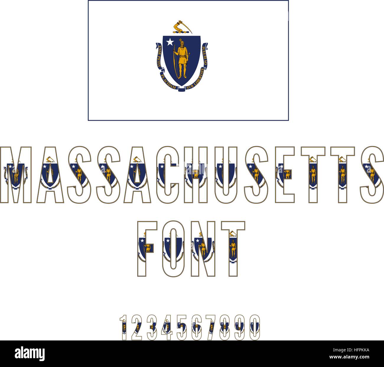 USA state font Stock Vector Image & Art - Alamy