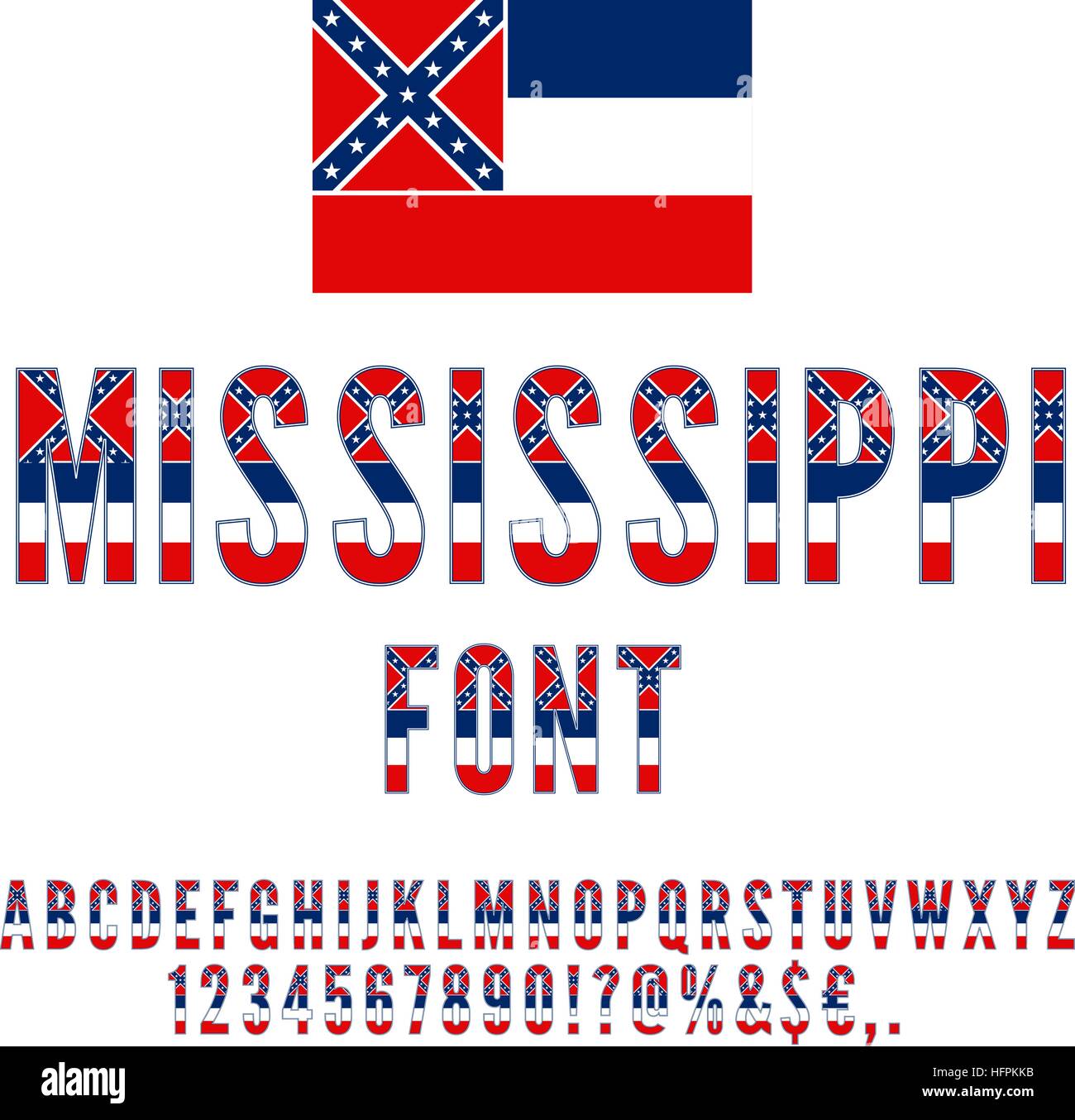 USA state font Stock Vector Image & Art - Alamy