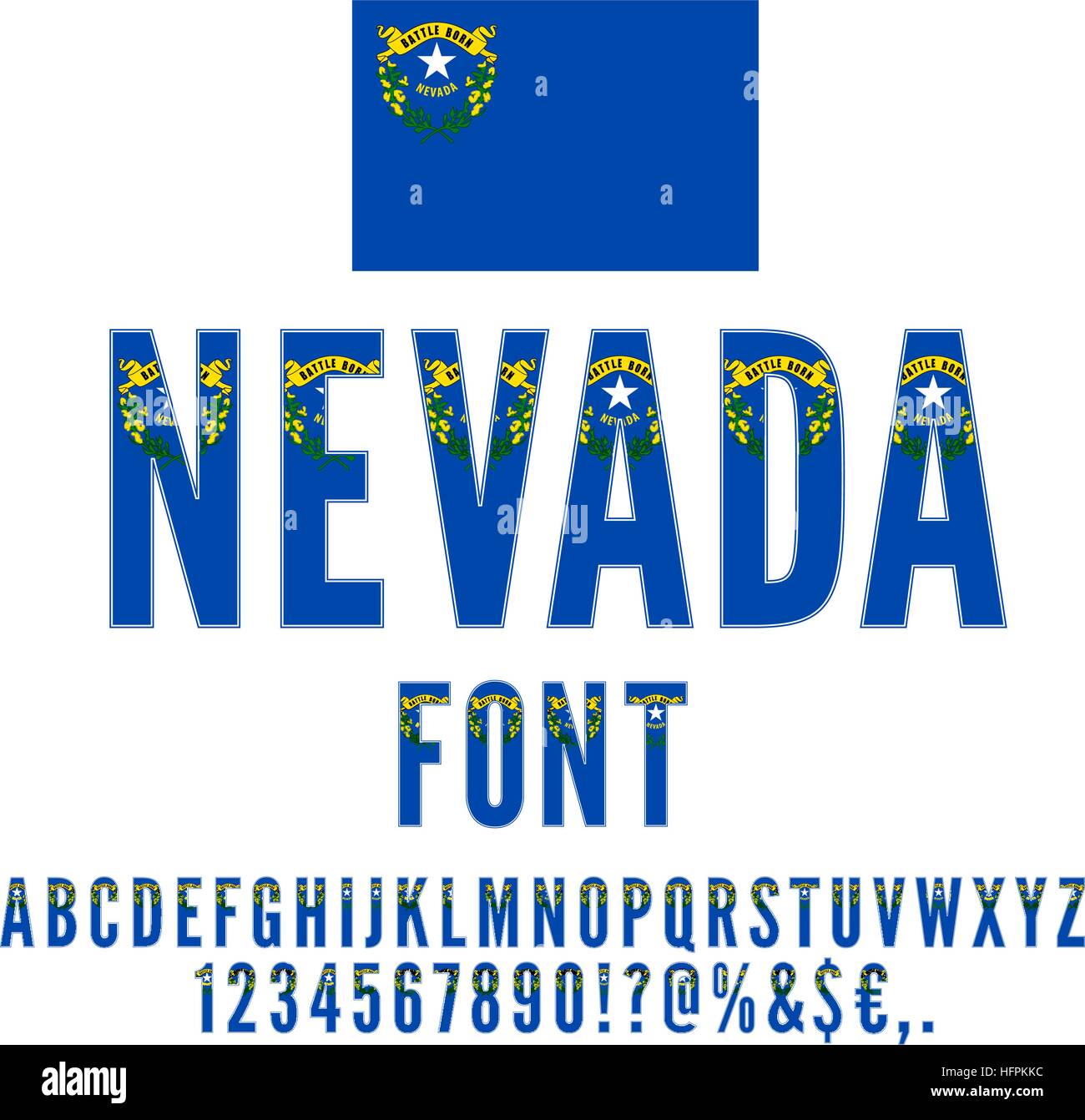 USA state font Stock Vector Image & Art - Alamy