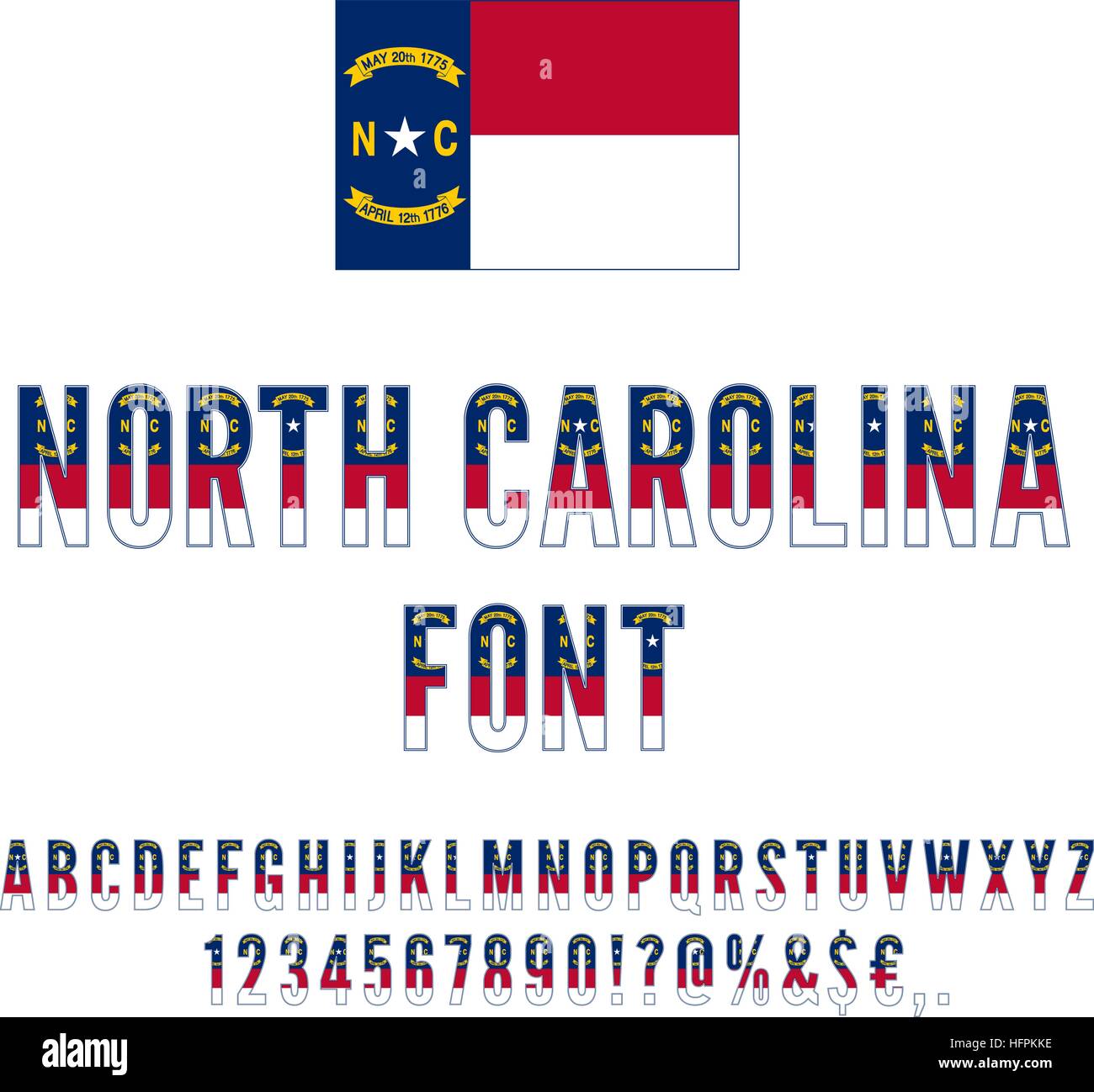 USA state font Stock Vector Image & Art - Alamy