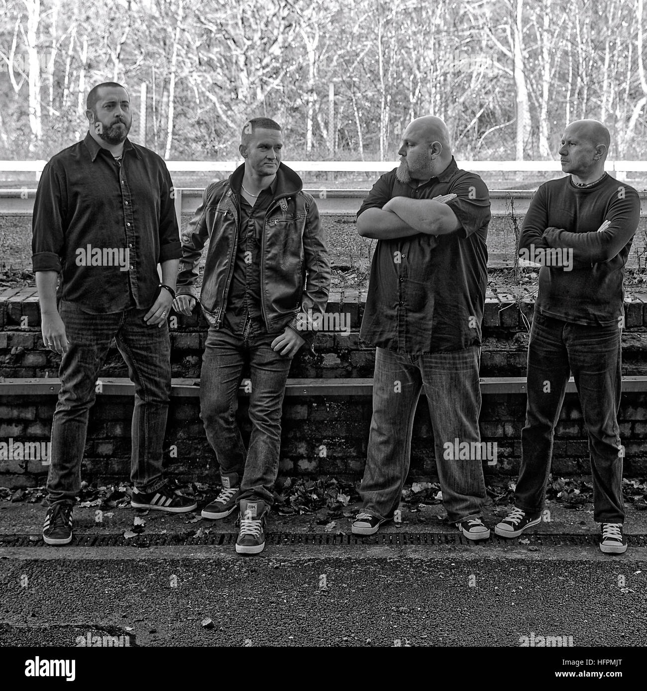 Rock Band 'The Darker My Horizon' 2017 Line Up: L-R Mark Stephenson ...