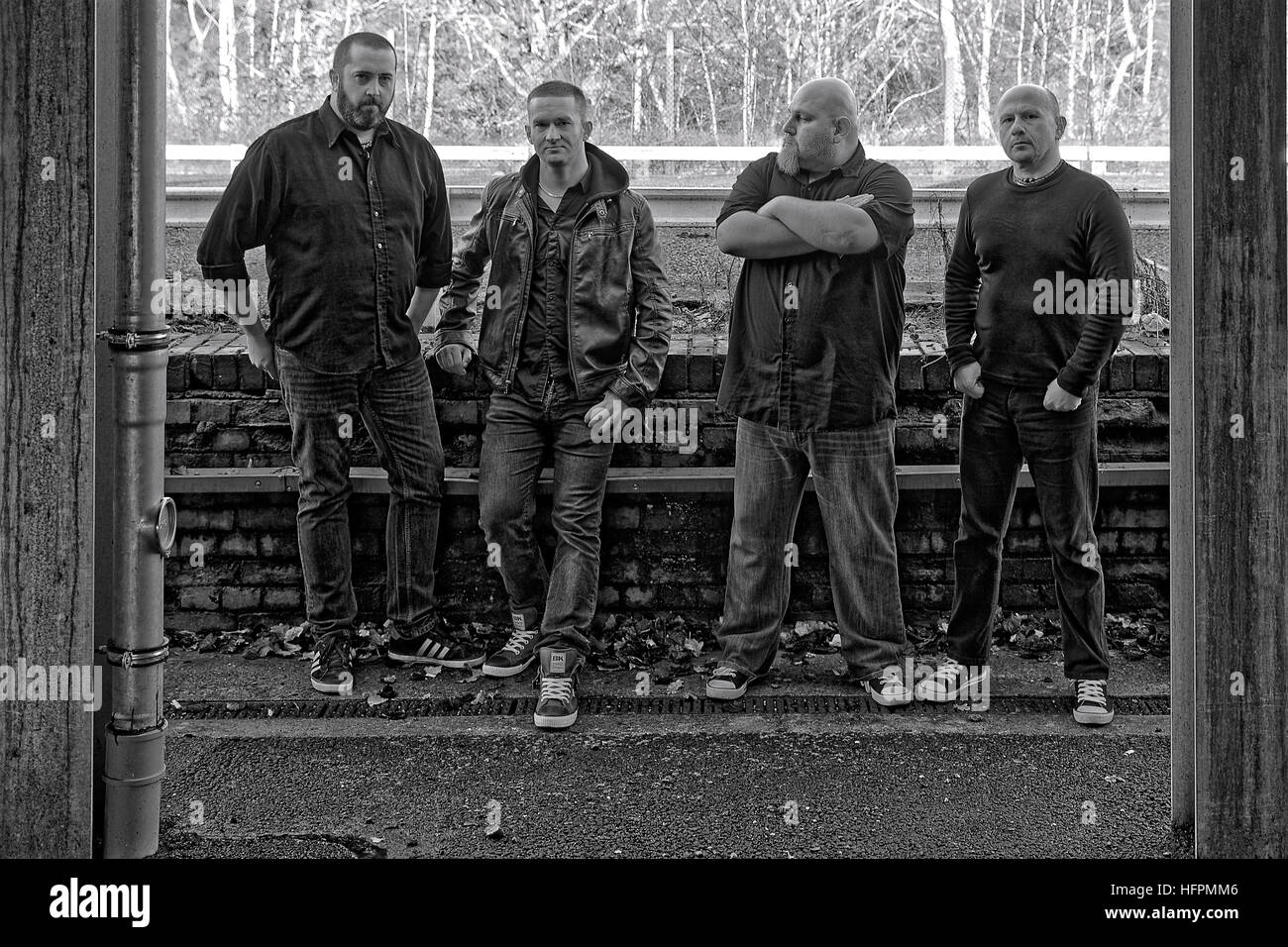 Rock Band 'The Darker My Horizon' 2017 Line Up: L-R Mark Stephenson ...