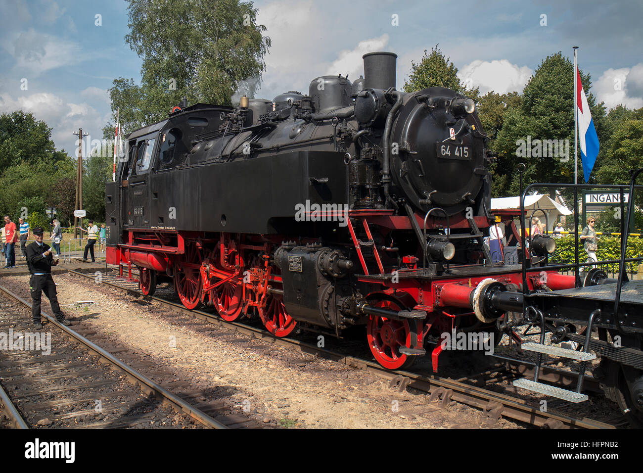 Steam locomotive 64 415 at Beekbergen, Netherlands, at VSM train ...