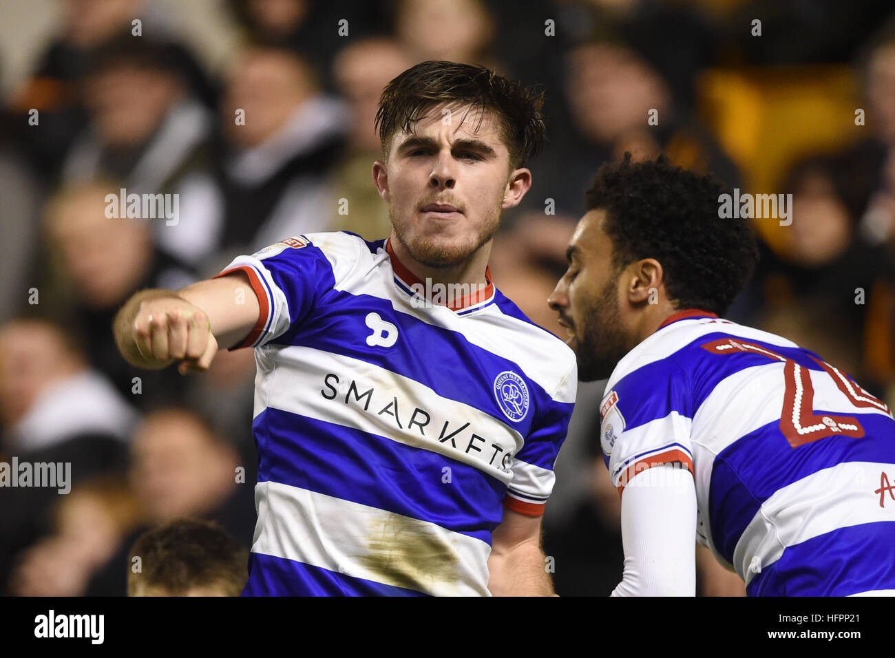 Queens Park Rangers' Ryan Manning celebrates victory after the Sky Bet ...