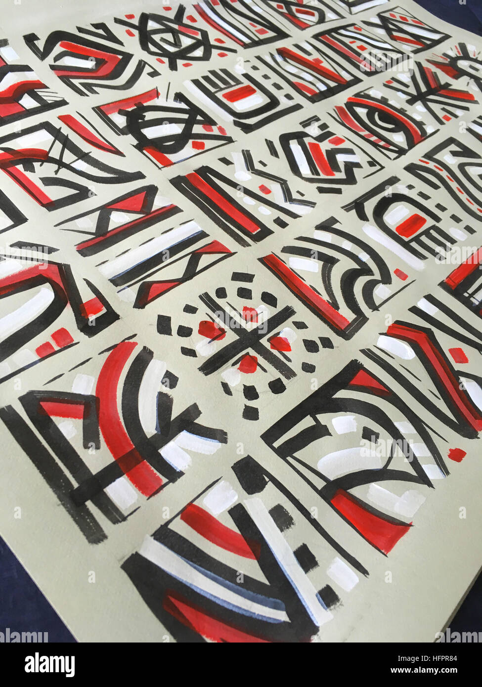 Hand drawn illustration of different indigenous symbols Stock Photo - Alamy