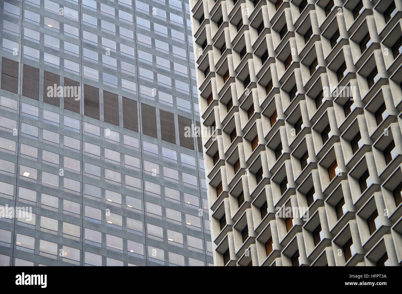 Midtown Manhattan NYC intersecting high-rise buildings architectural ...