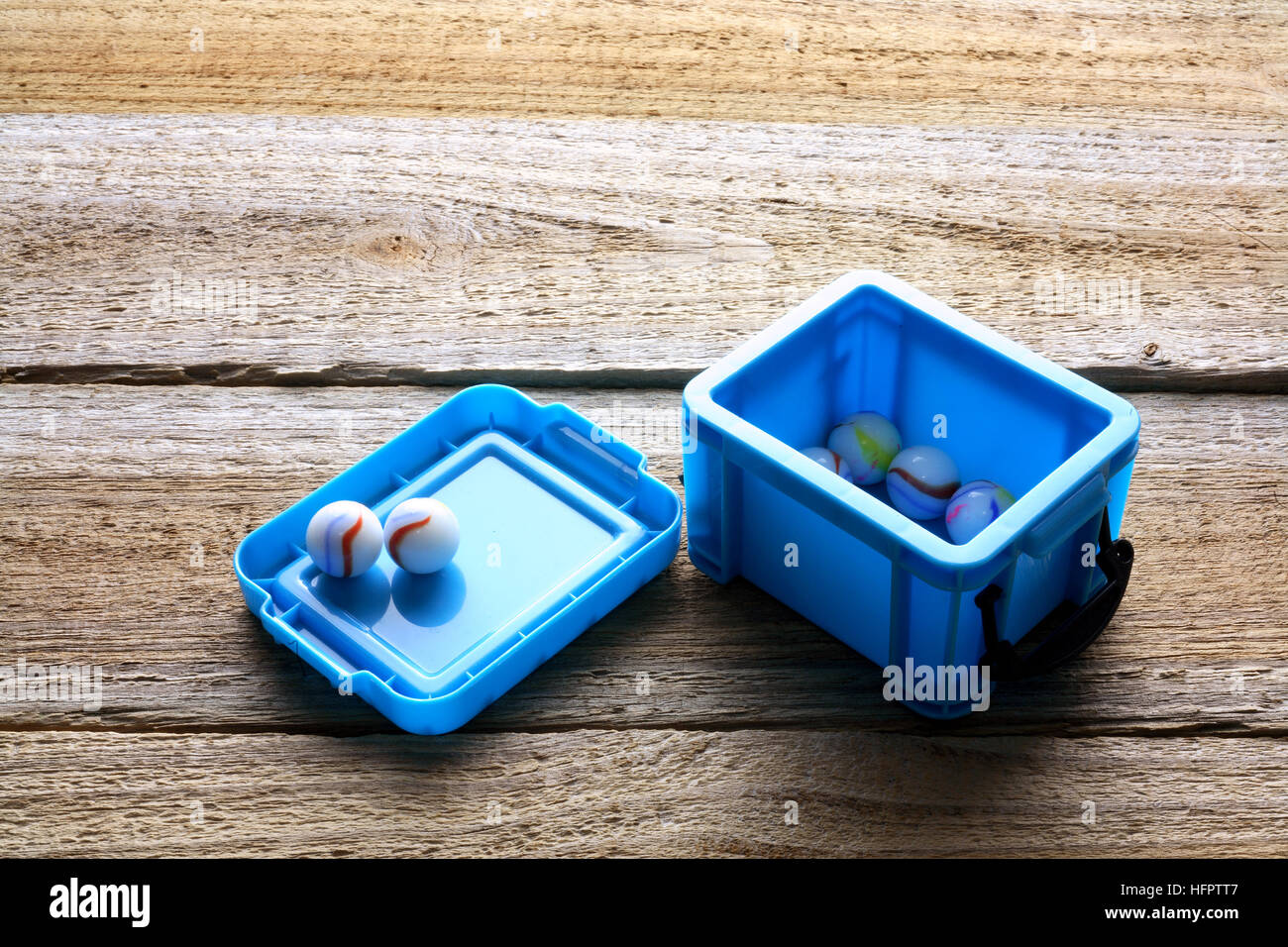 Marbles in Box Stock Photo - Alamy