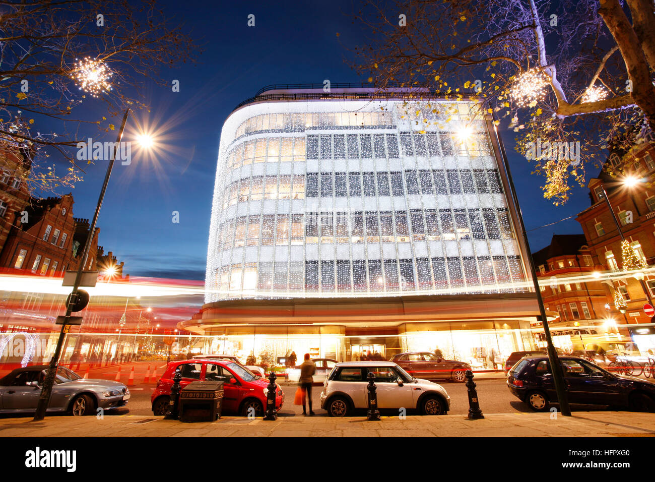 Christmas Lights Display on Sloane Square in Chelsea, London. The ...