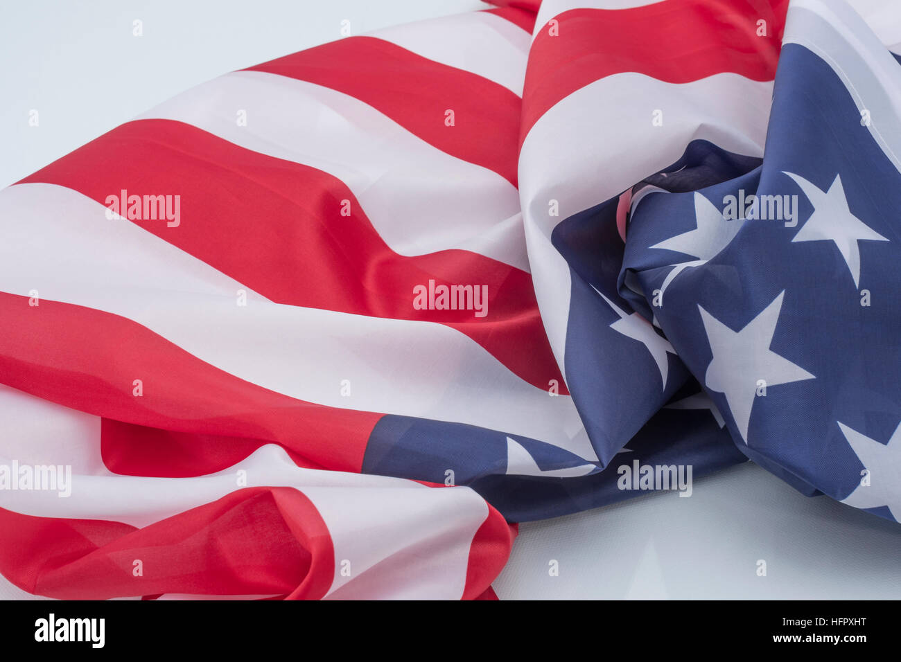 Crumpled US flag / Stars and Stripes. For troubled US / American ...