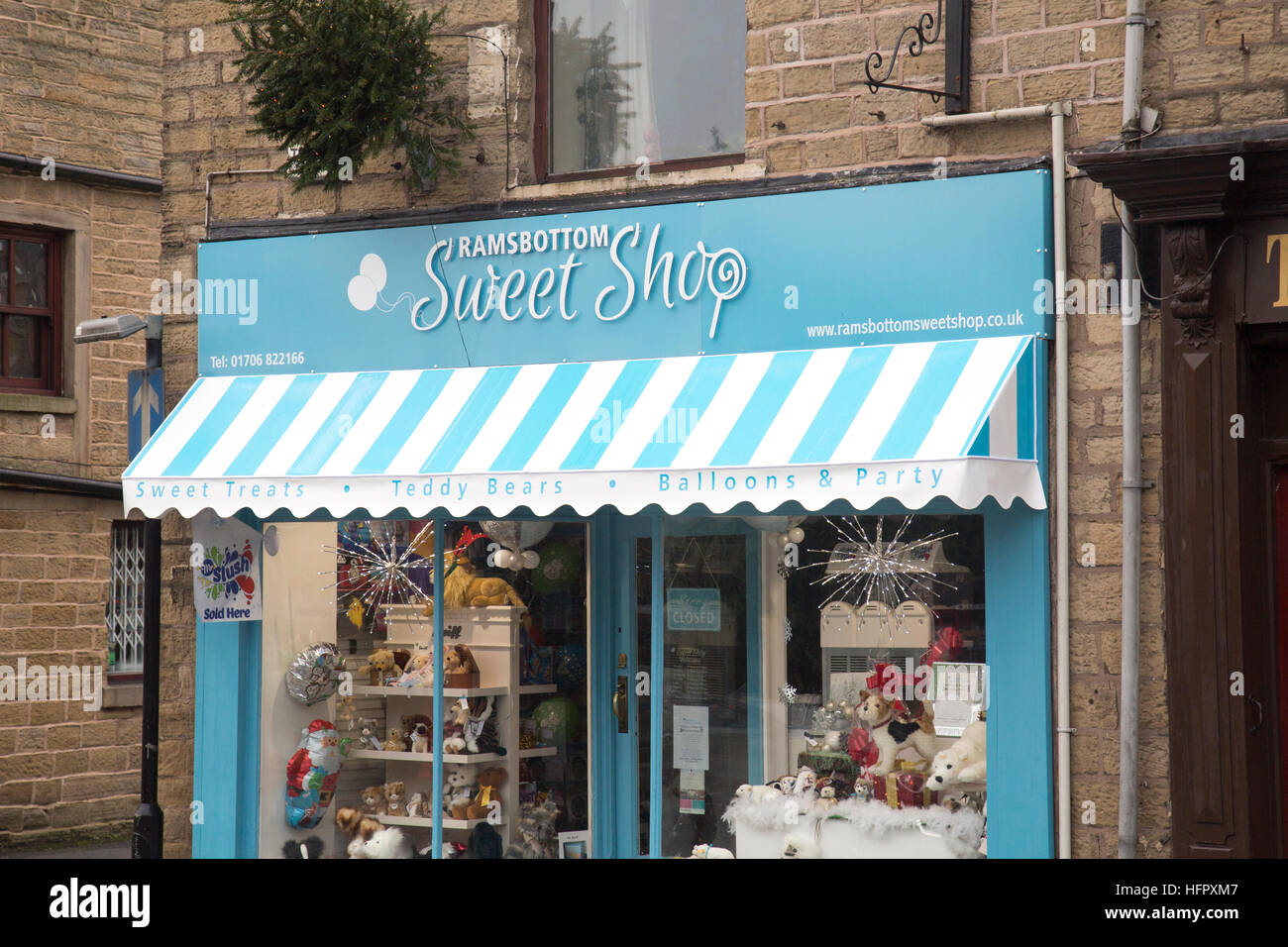 Traditional English sweet shop in Ramsbottom,Lancashire,England Stock ...