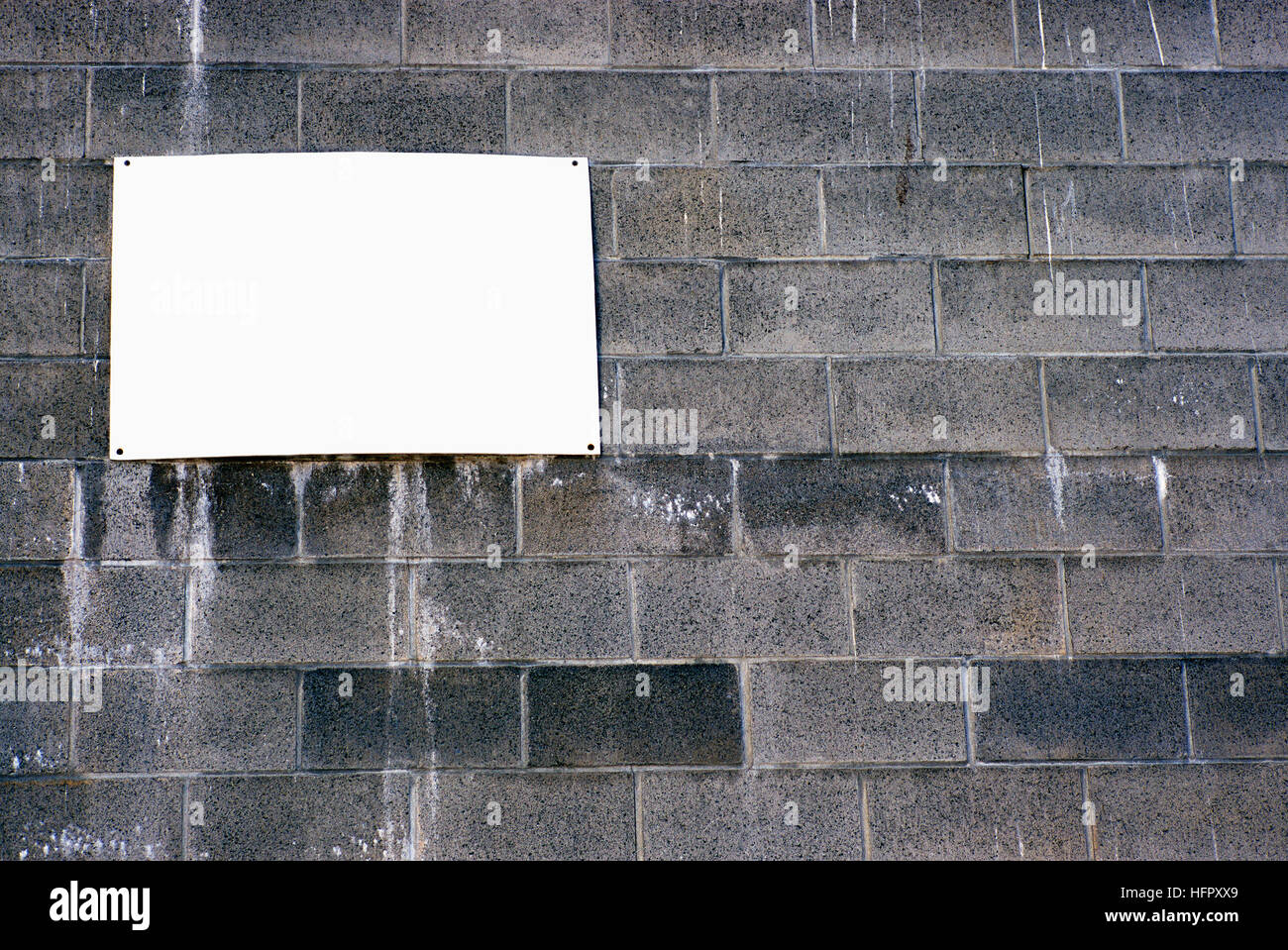 White Blank Sign, with Copy Space Room for writing Text, hanging on ...