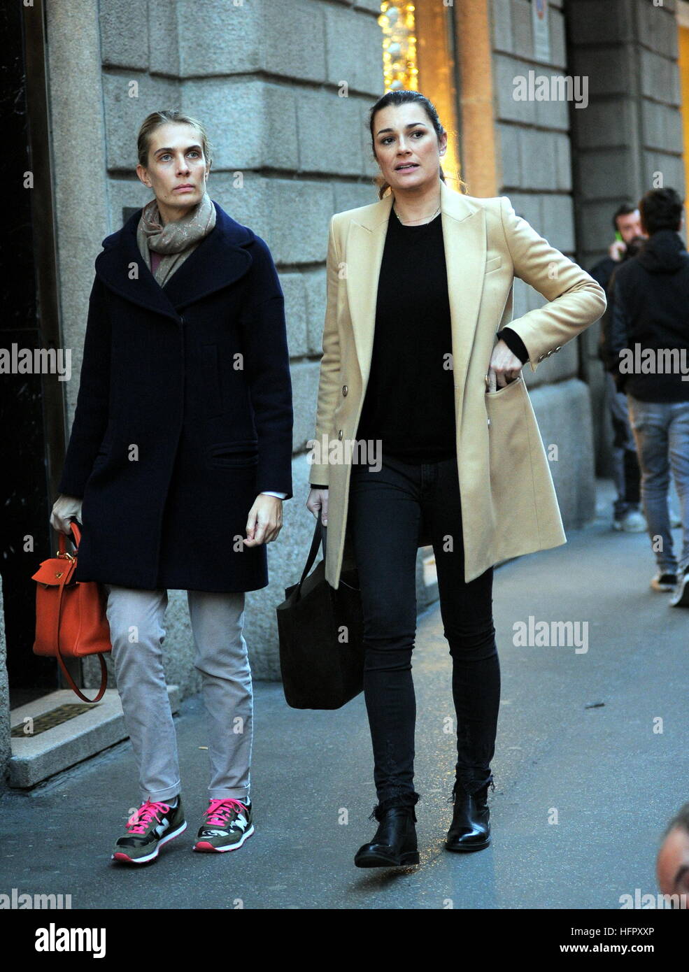 Alena Seredova and Lavinia Borromeo shopping in Milan Featuring: Alena ...