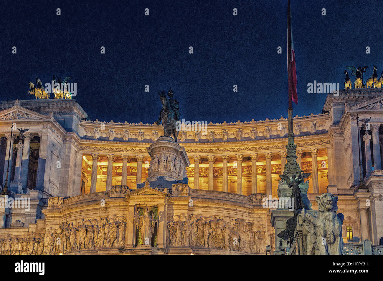 white imposing monument in rome Stock Photo - Alamy