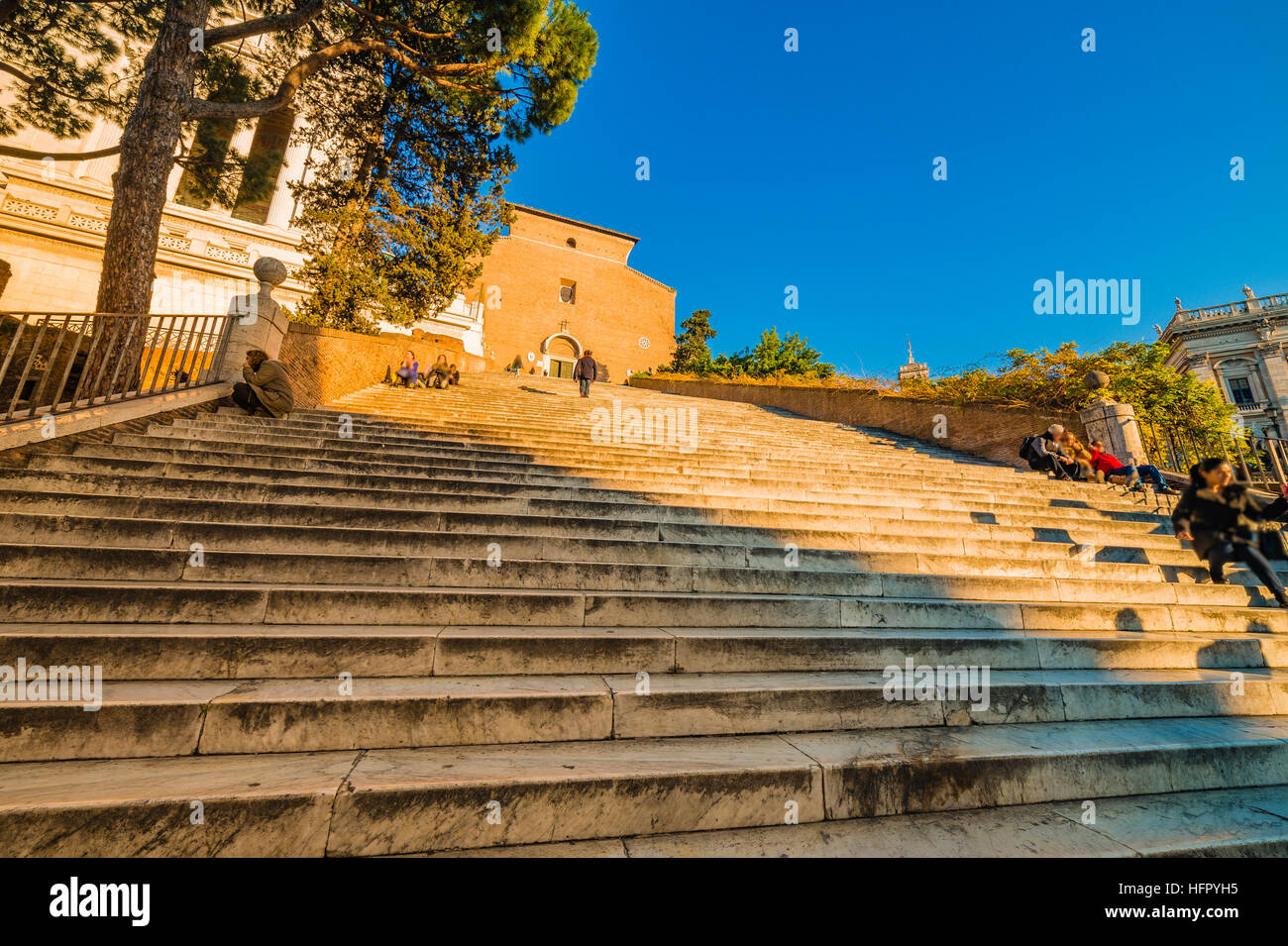 stairs of ancient church in Rome, Italy Stock Photo - Alamy