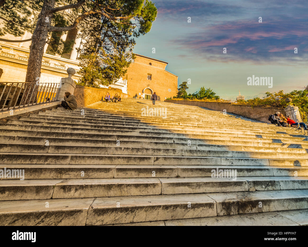 stairs of ancient church in Rome, Italy Stock Photo - Alamy