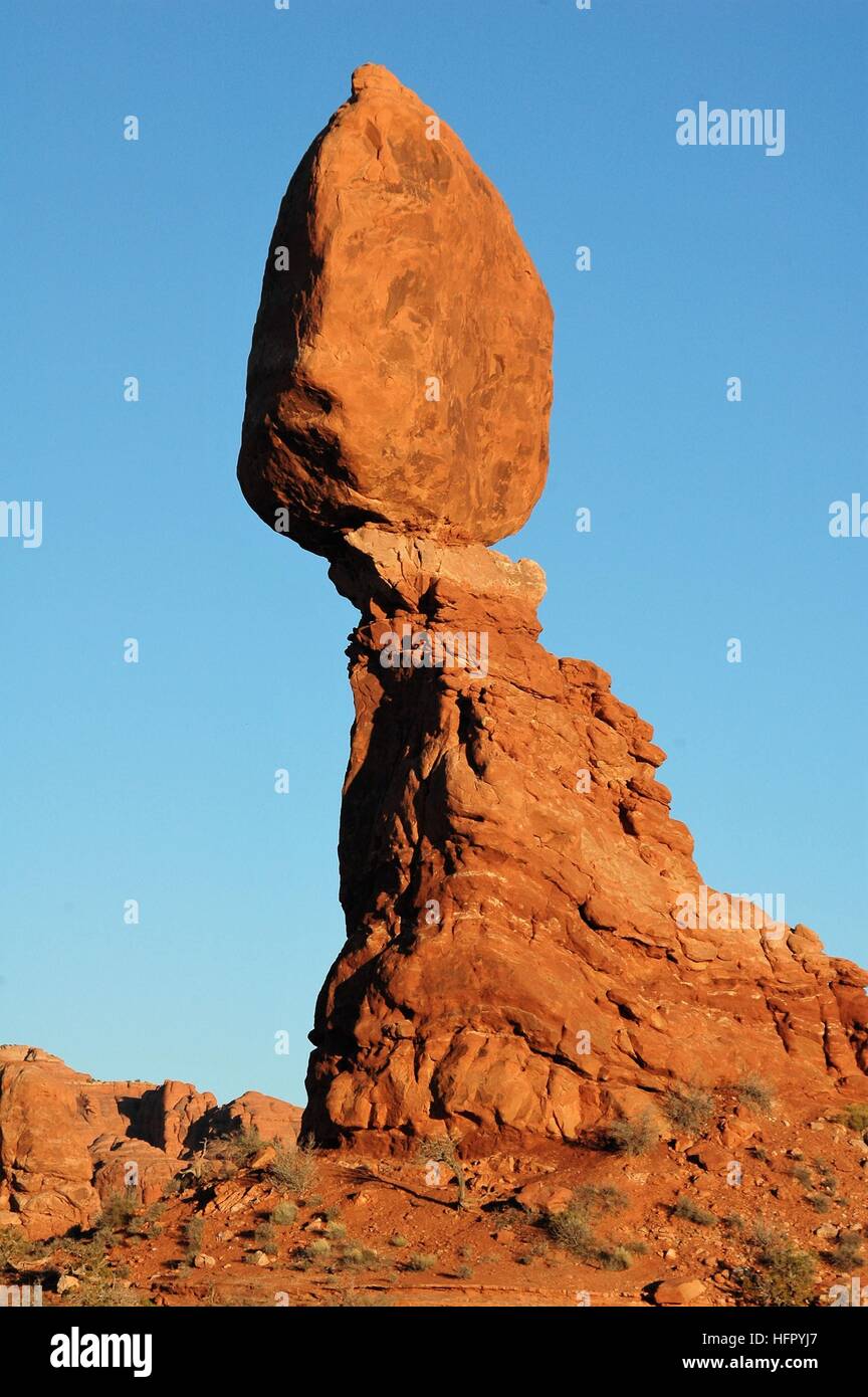 Balanced Rock formation at Arches National Park Stock Photo - Alamy
