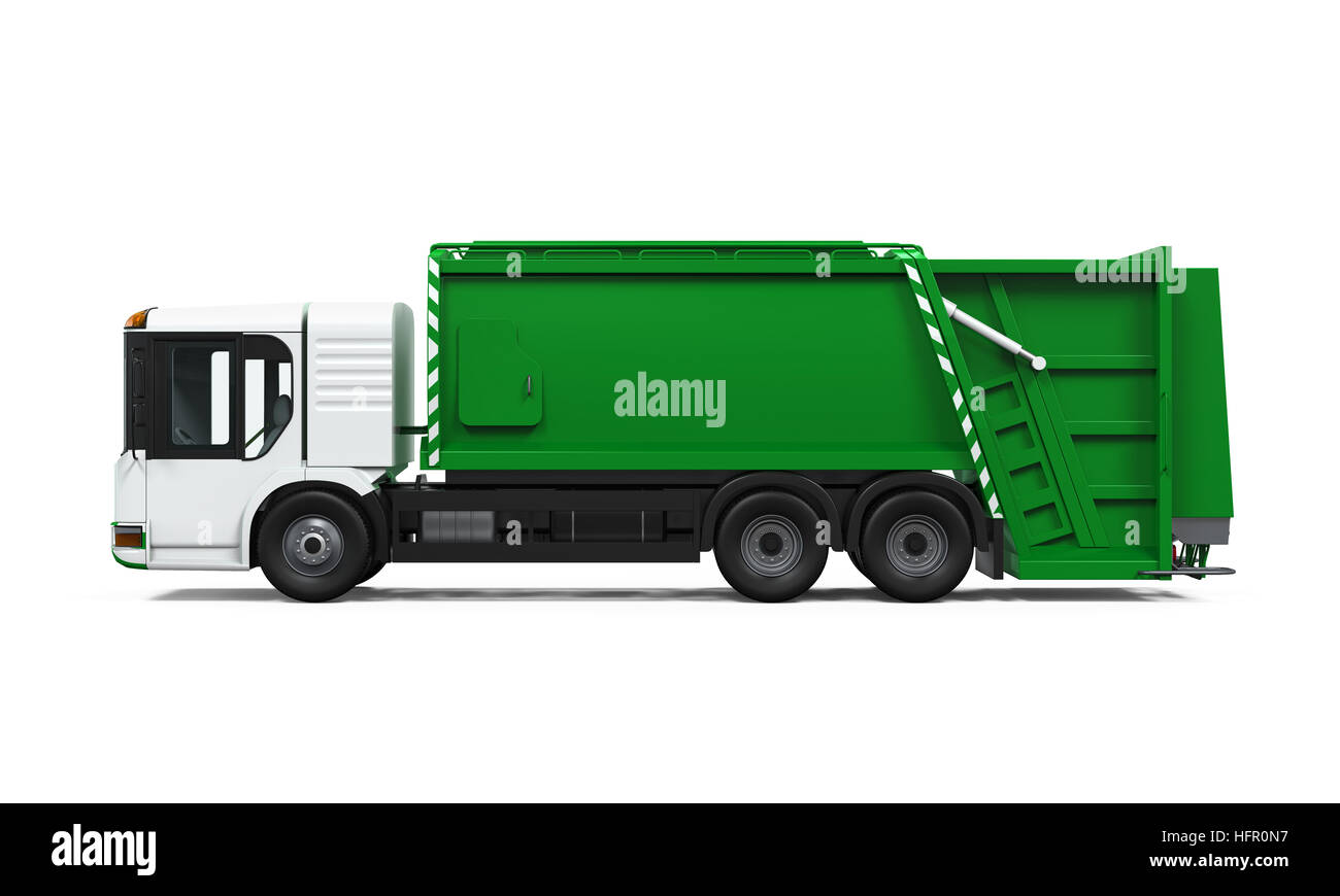 Garbage Truck Isolated Stock Photo - Alamy