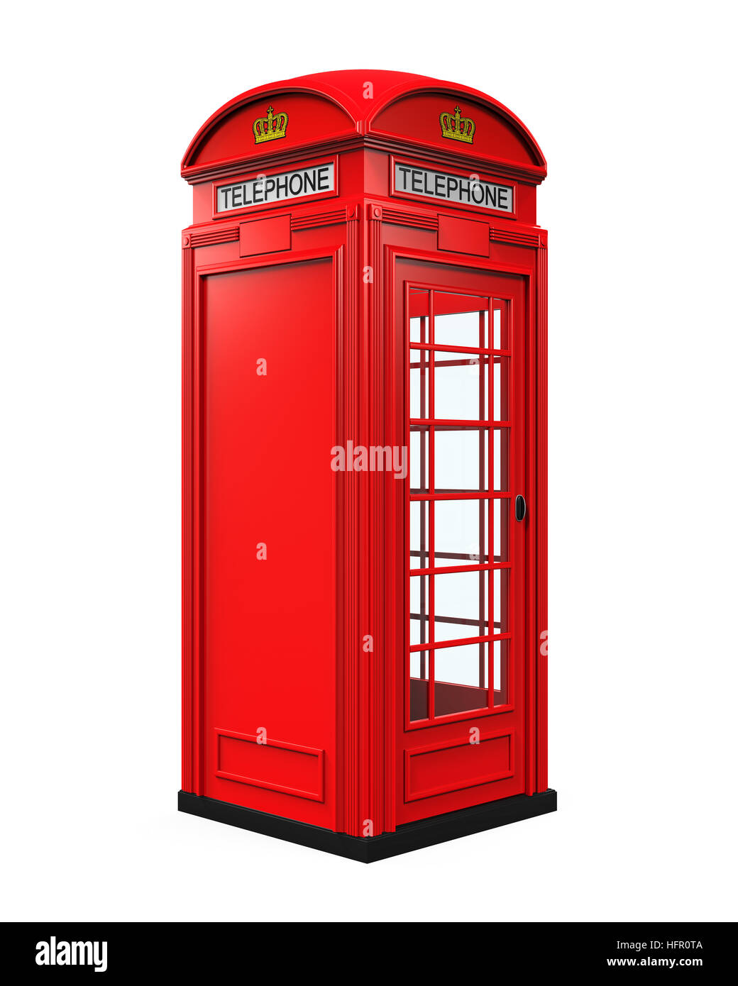 Old red phone booth open hi-res stock photography and images - Alamy