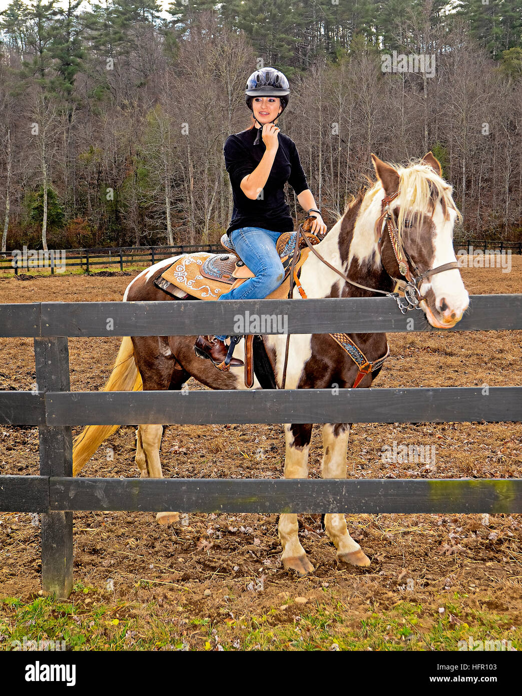 Person on horse hi-res stock photography and images - Alamy