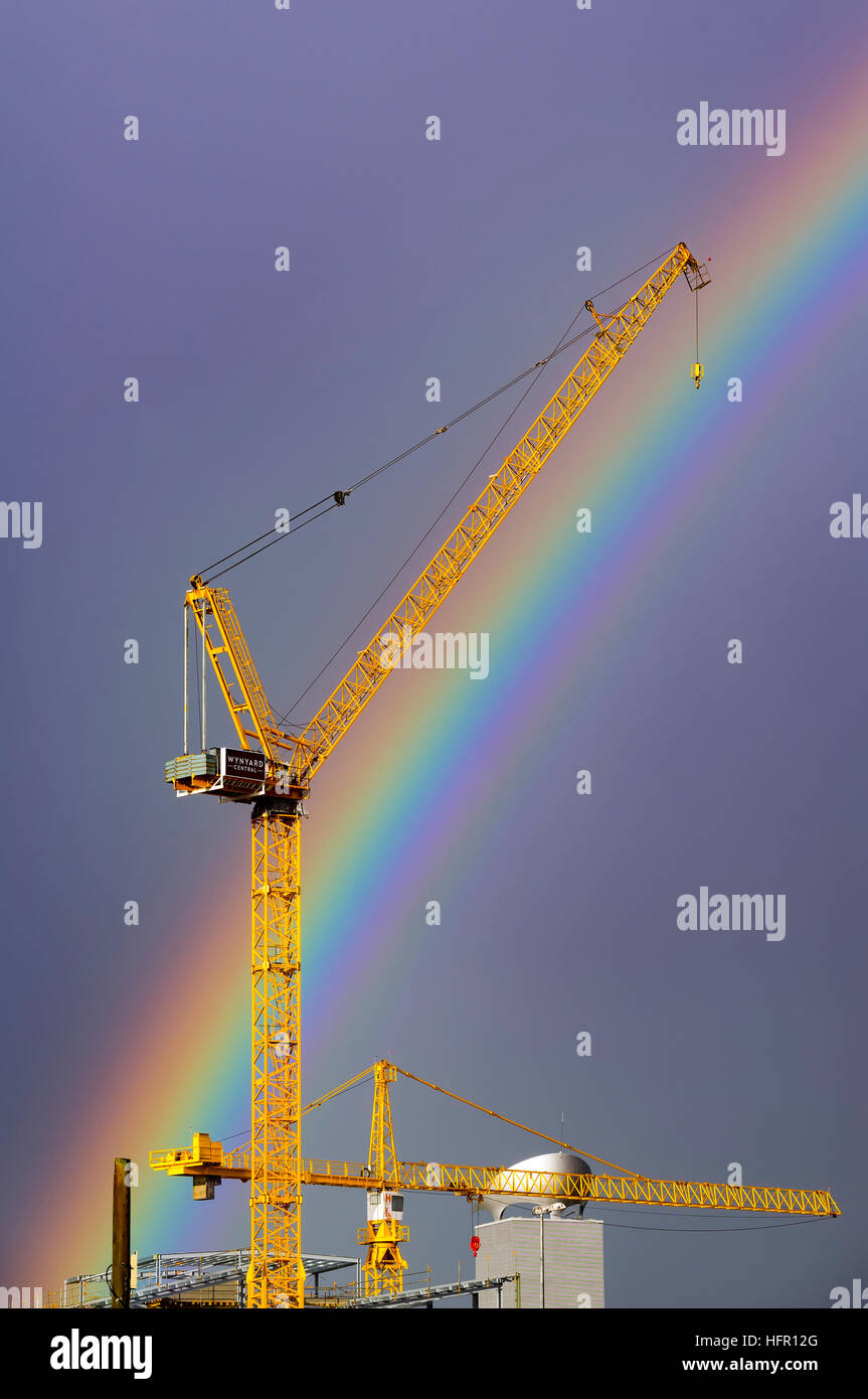 Construction crane rainbow hi-res stock photography and images - Alamy