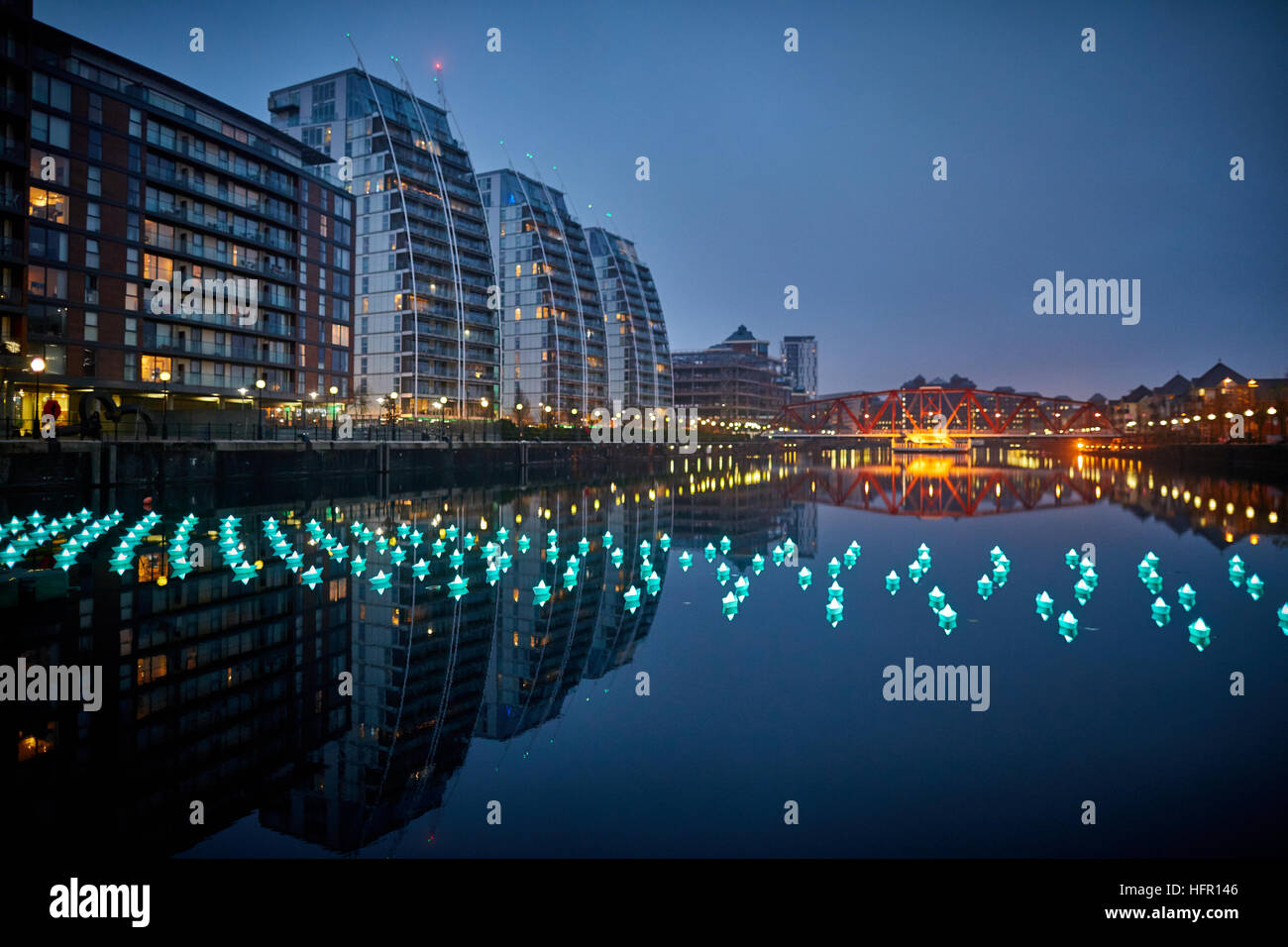 Manchester Salford Quays docks basin show Voyage by Aether & Hemera ...