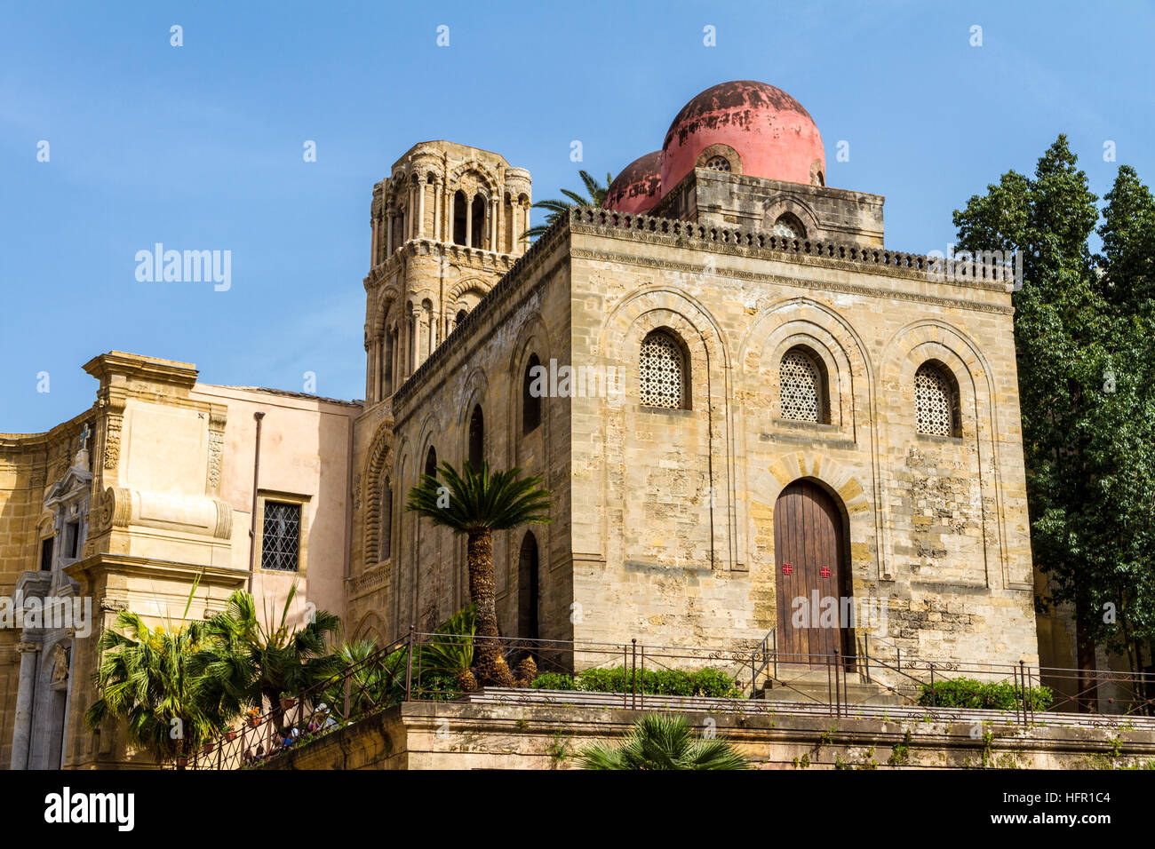 The Arab-Norman architecture church of San Cataldo in Bellini square ...