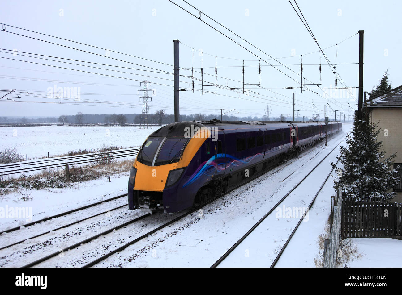 Winter Snow First Hull Trains 180 Class Adelante Train High Speed ...