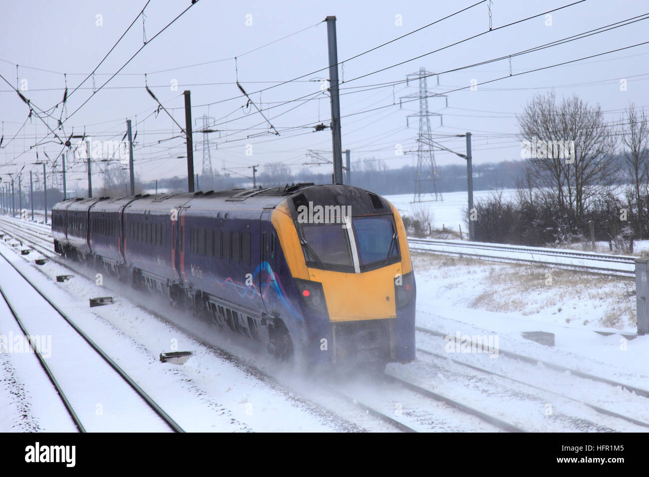 Winter Snow First Hull Trains 180 Class Adelante Train High Speed ...