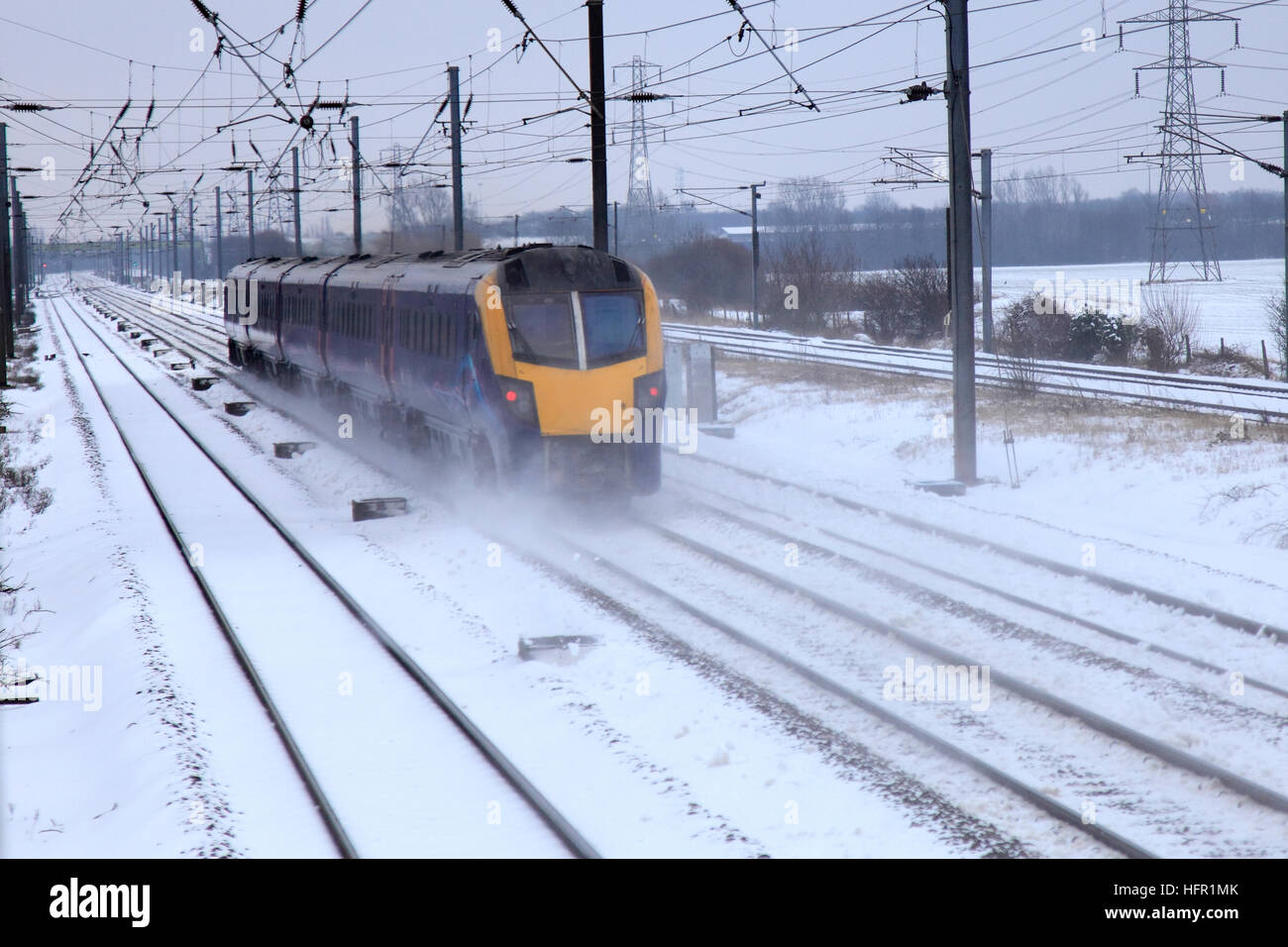 Winter Snow First Hull Trains 180 Class Adelante Train High Speed ...