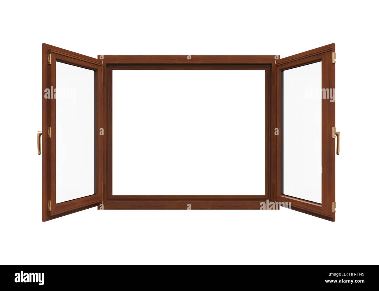 Closed window 3d render with view hi-res stock photography and images ...