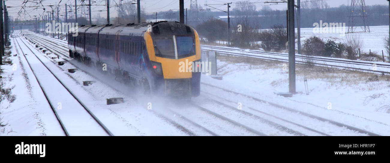 Winter Snow First Hull Trains 180 Class Adelante Train High Speed ...