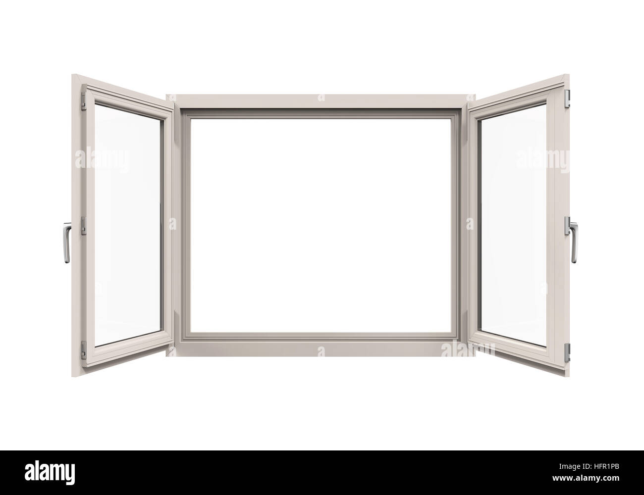 Closed window 3d render with view hi-res stock photography and images ...