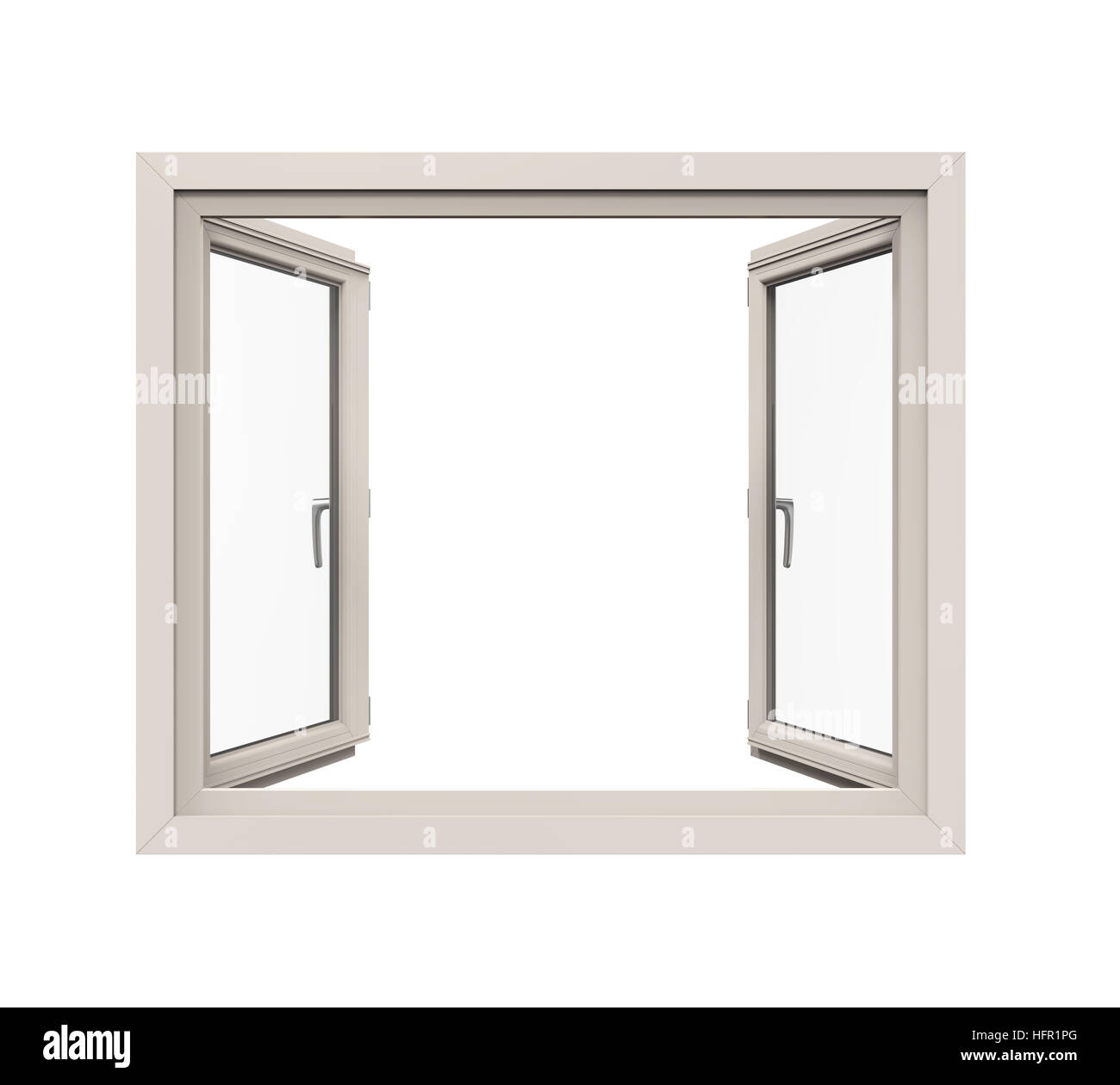 Closed window 3d render with view hi-res stock photography and images ...